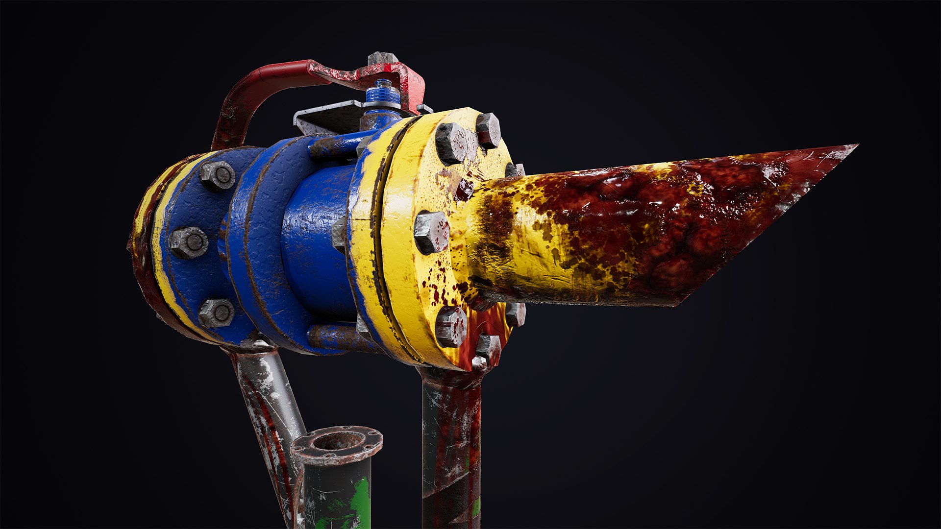 3D Model Post Apocalyptic Pipe Hammer - TurboSquid 1736446