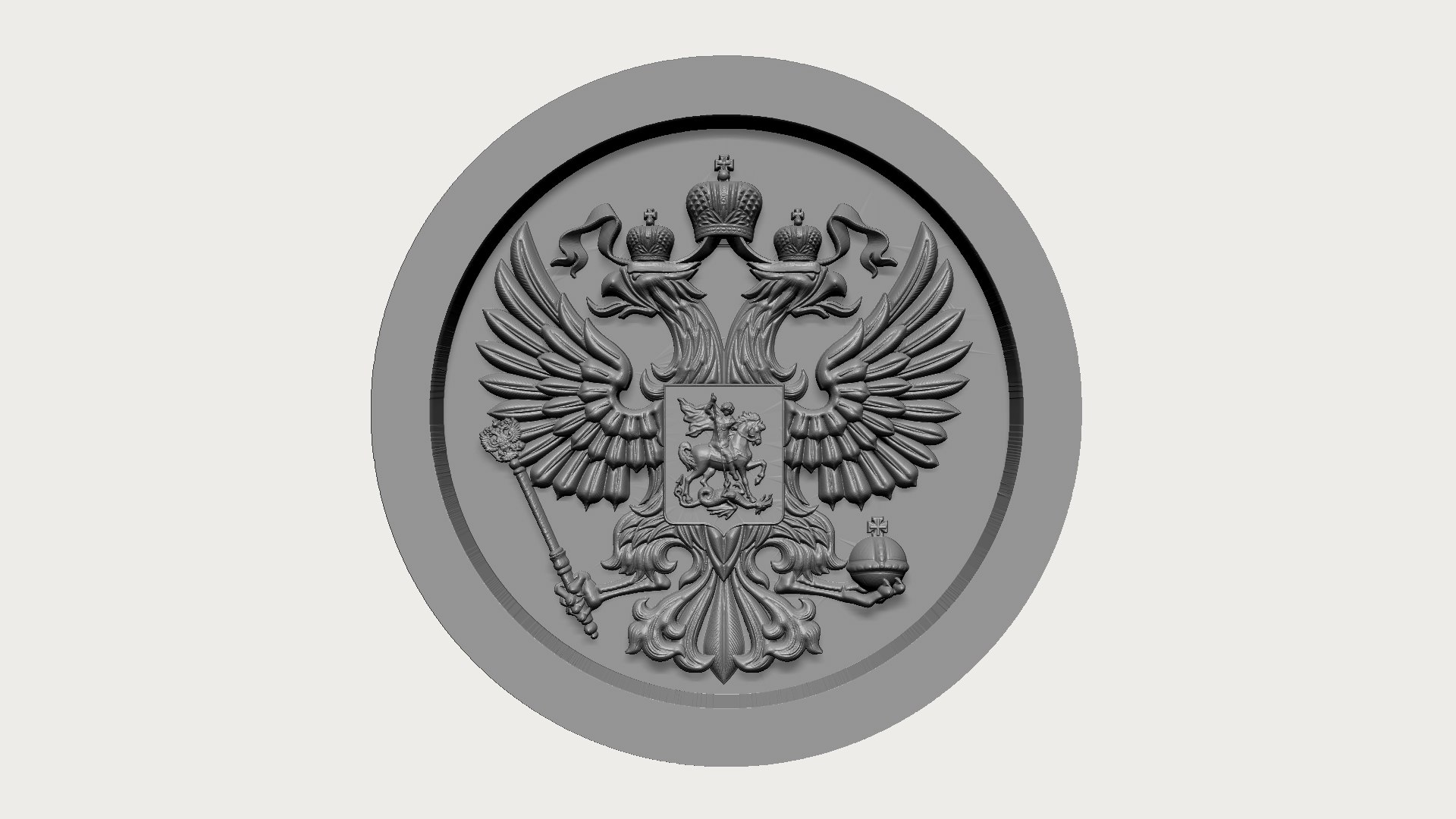 Backgammon Stone Coat Of Arms Of The Russian Federation Model ...