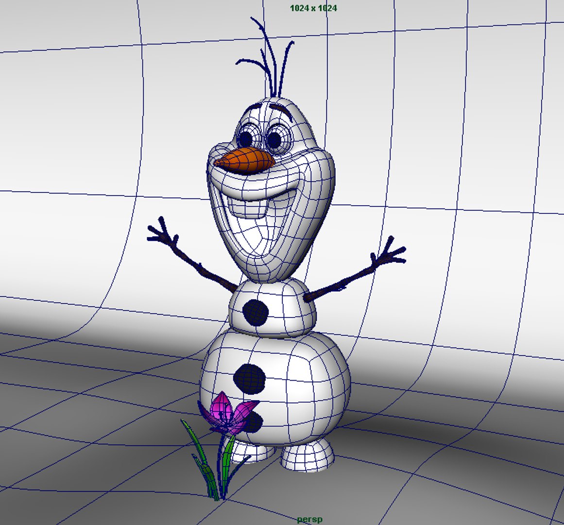 3D Model Snowman Frozen - TurboSquid 1348056