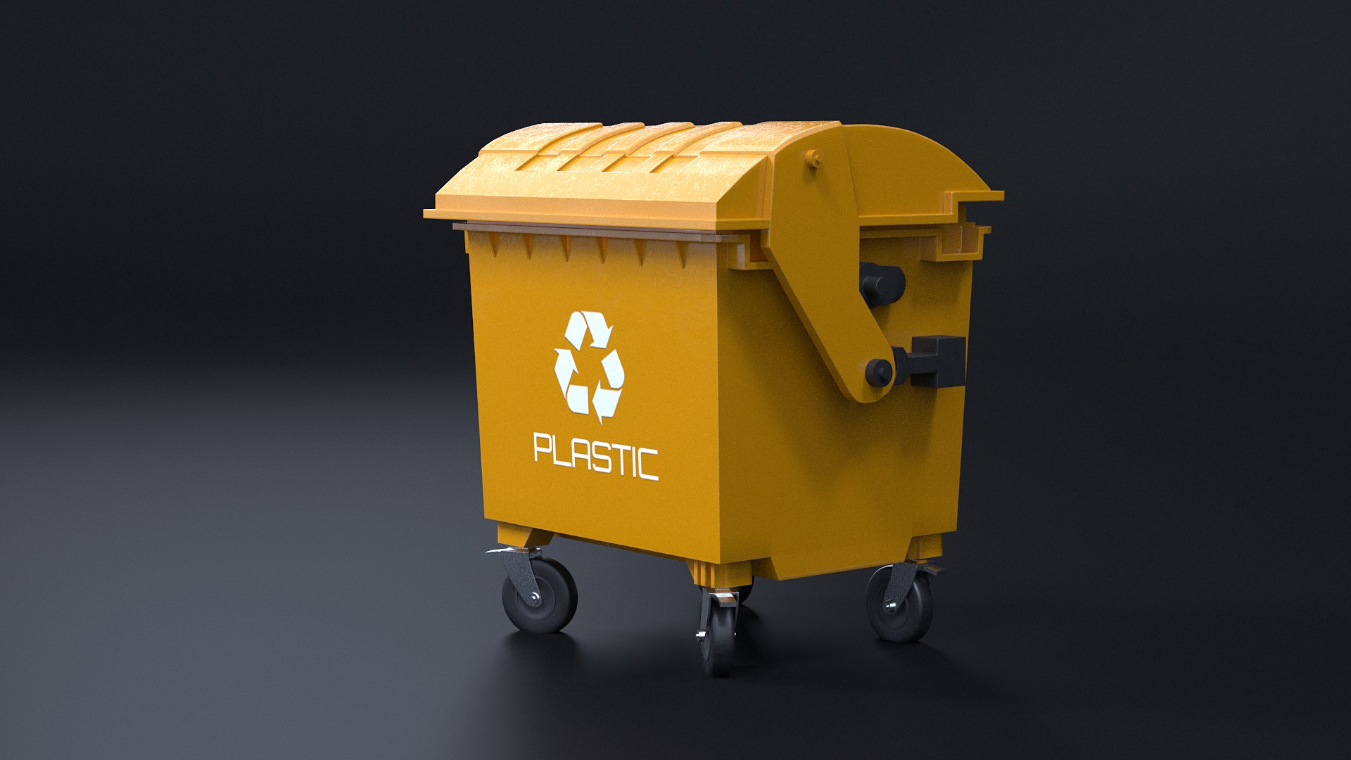 3D Plastic Garbage Container 500 L Model - TurboSquid 2005142