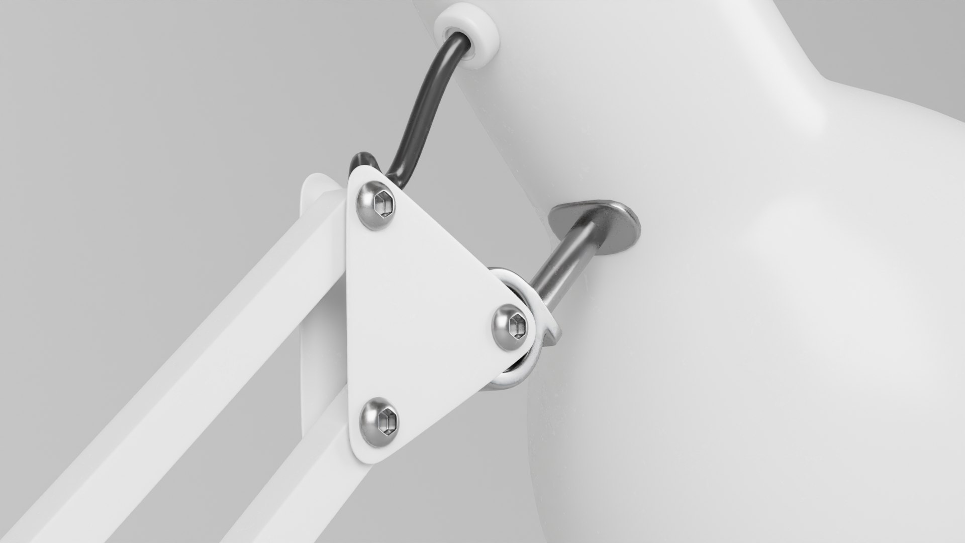 3D Model Desk Lamp Flexo White - TurboSquid 2325490