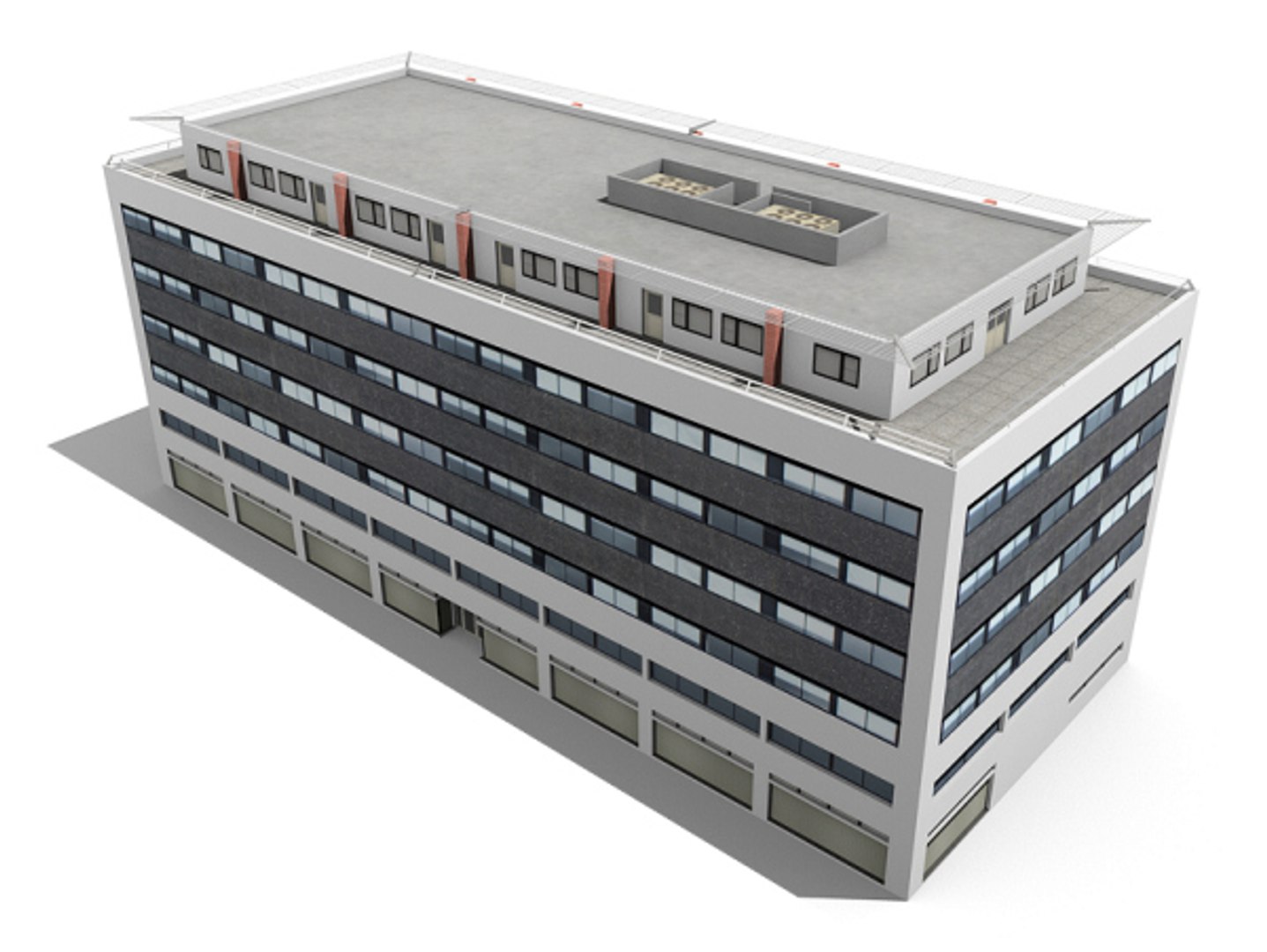 modern office building 3d model