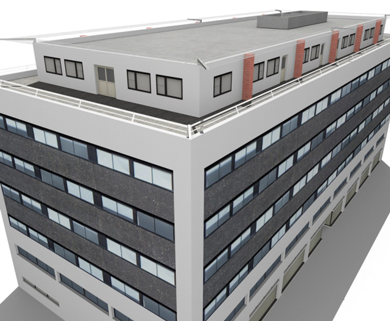 modern office building 3d model