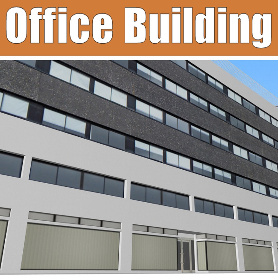 modern office building 3d model
