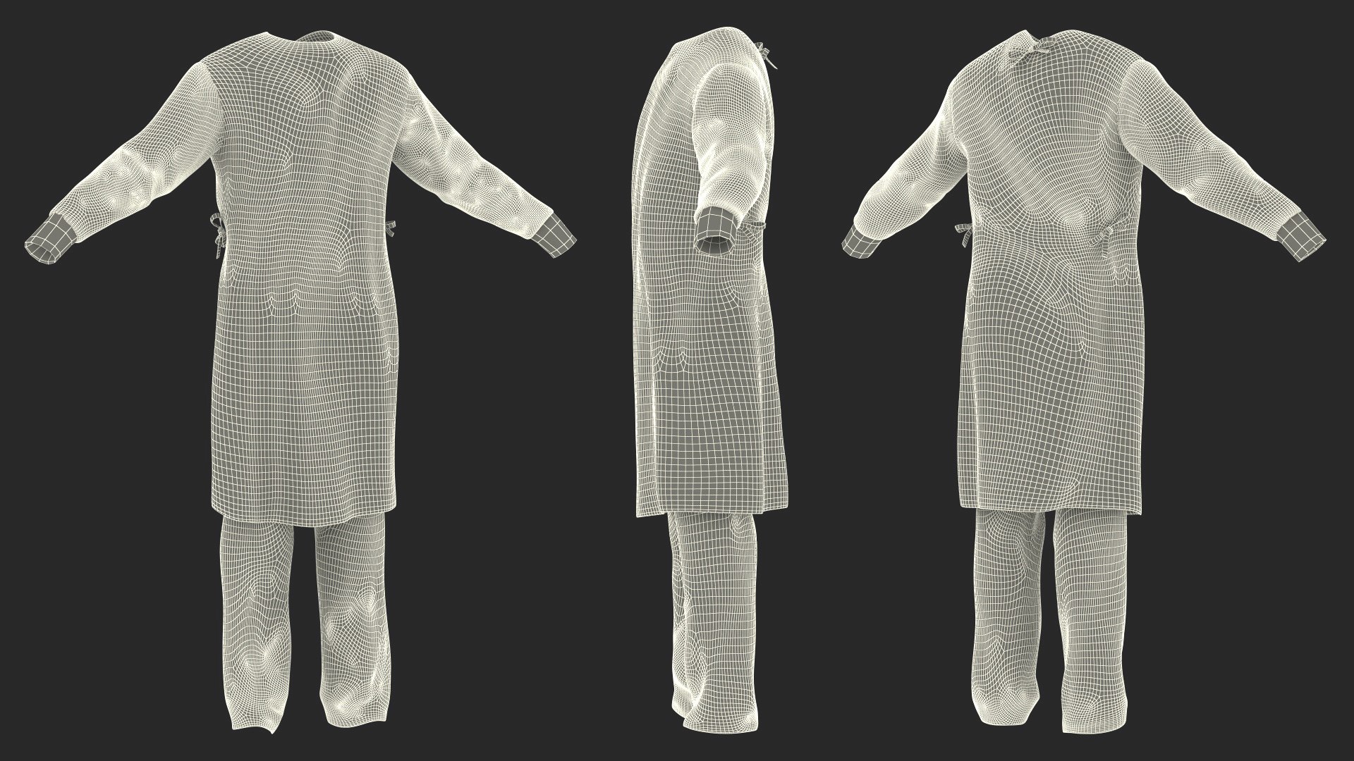 3D Lab Coat With Pants - TurboSquid 2134109