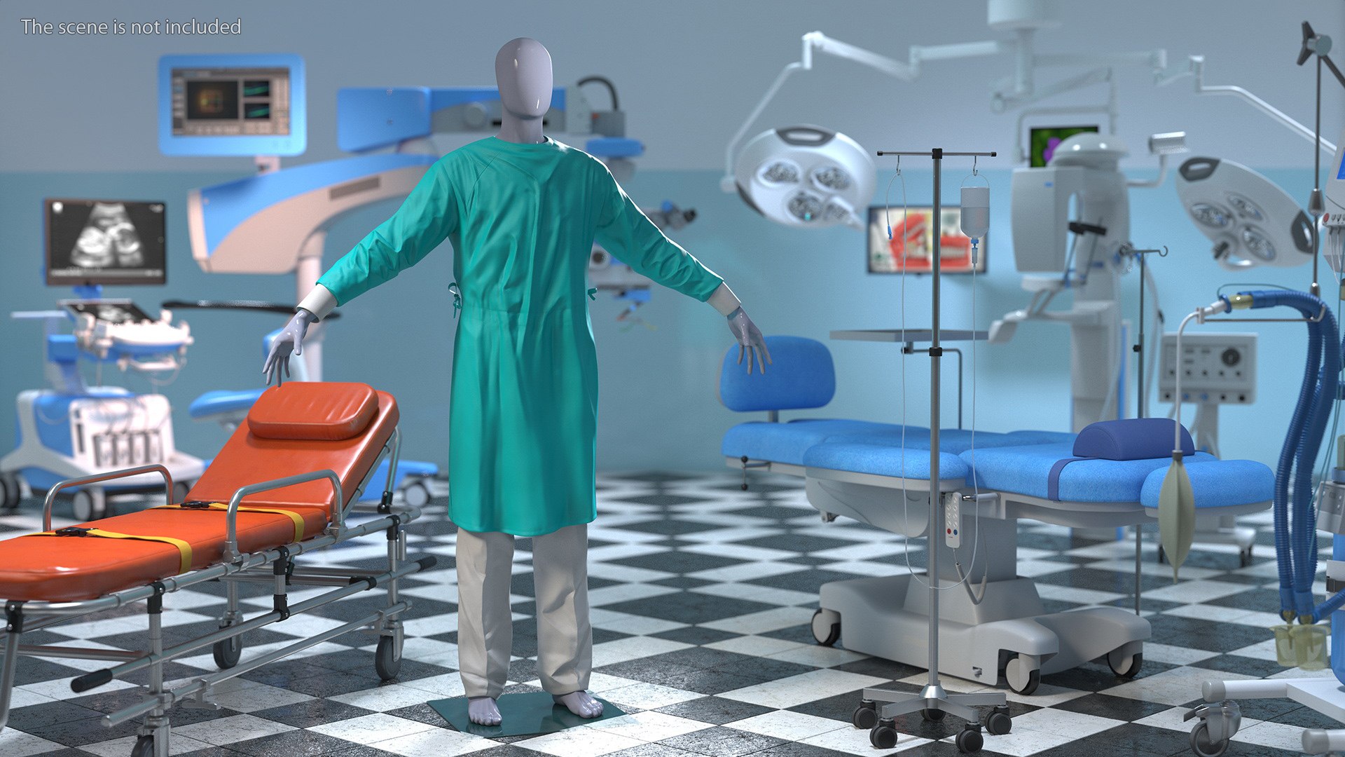 3D Lab Coat With Pants - TurboSquid 2134109