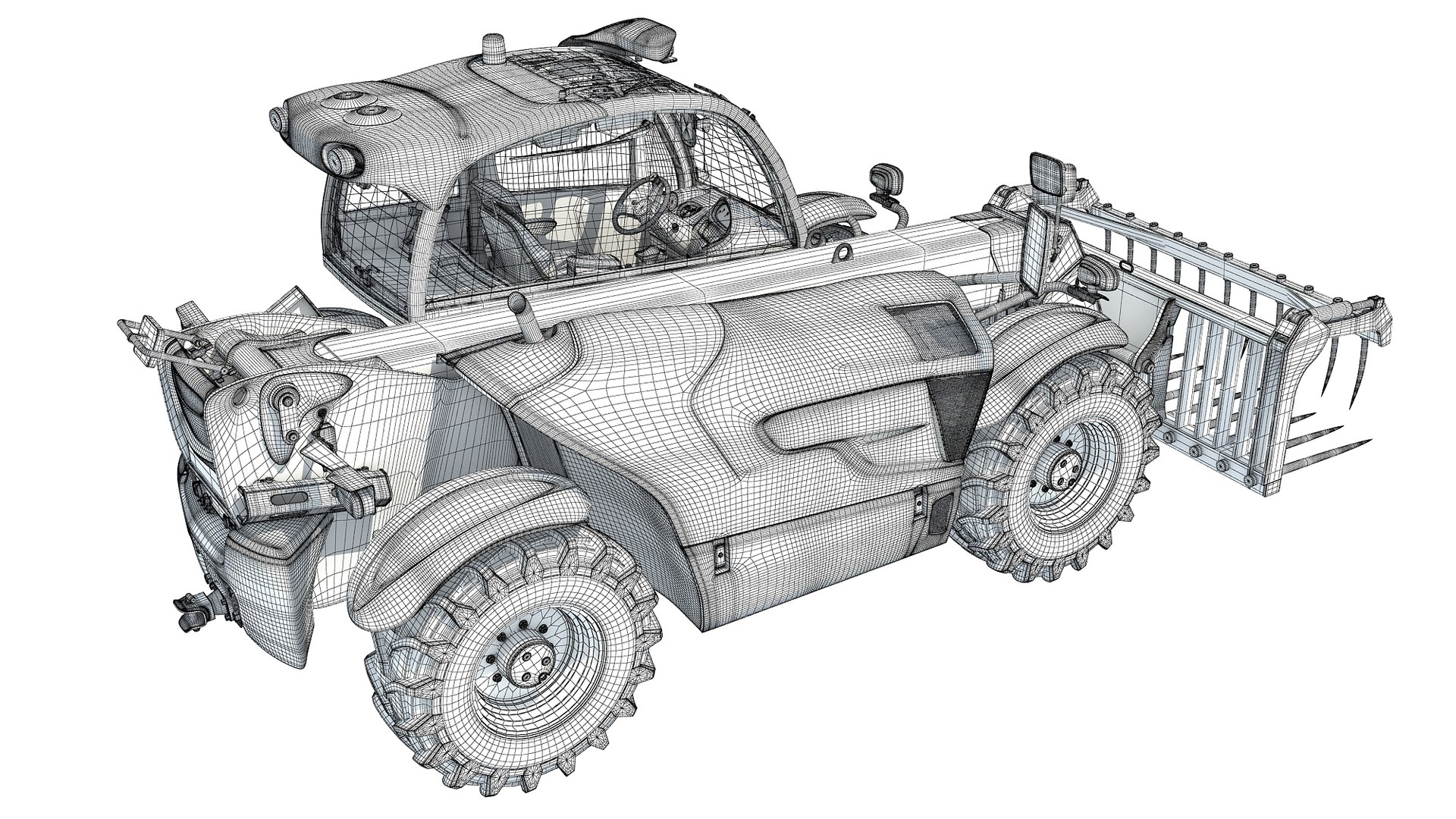 3D Manitou Telehandler - TurboSquid 1673091