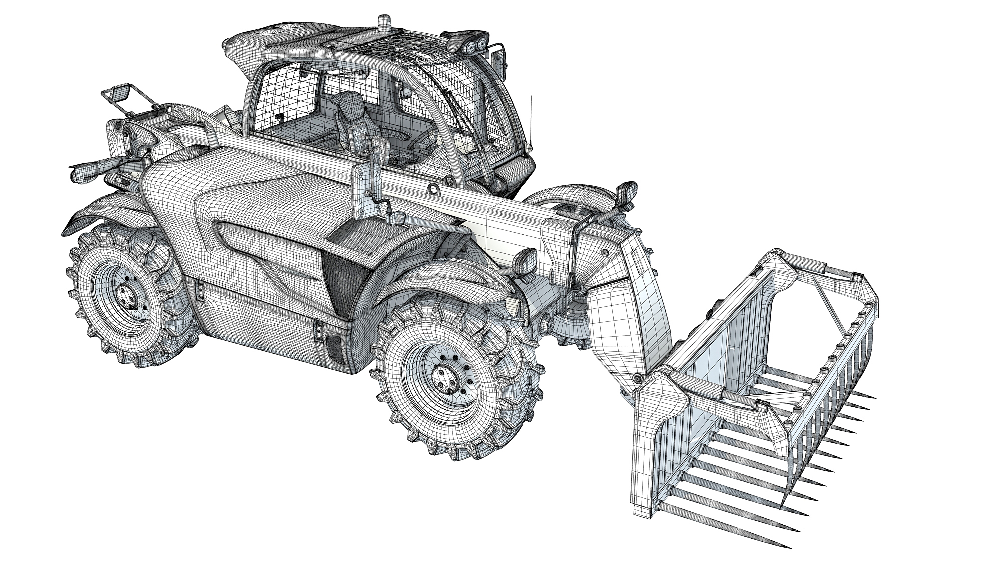 3D manitou telehandler - TurboSquid 1673091