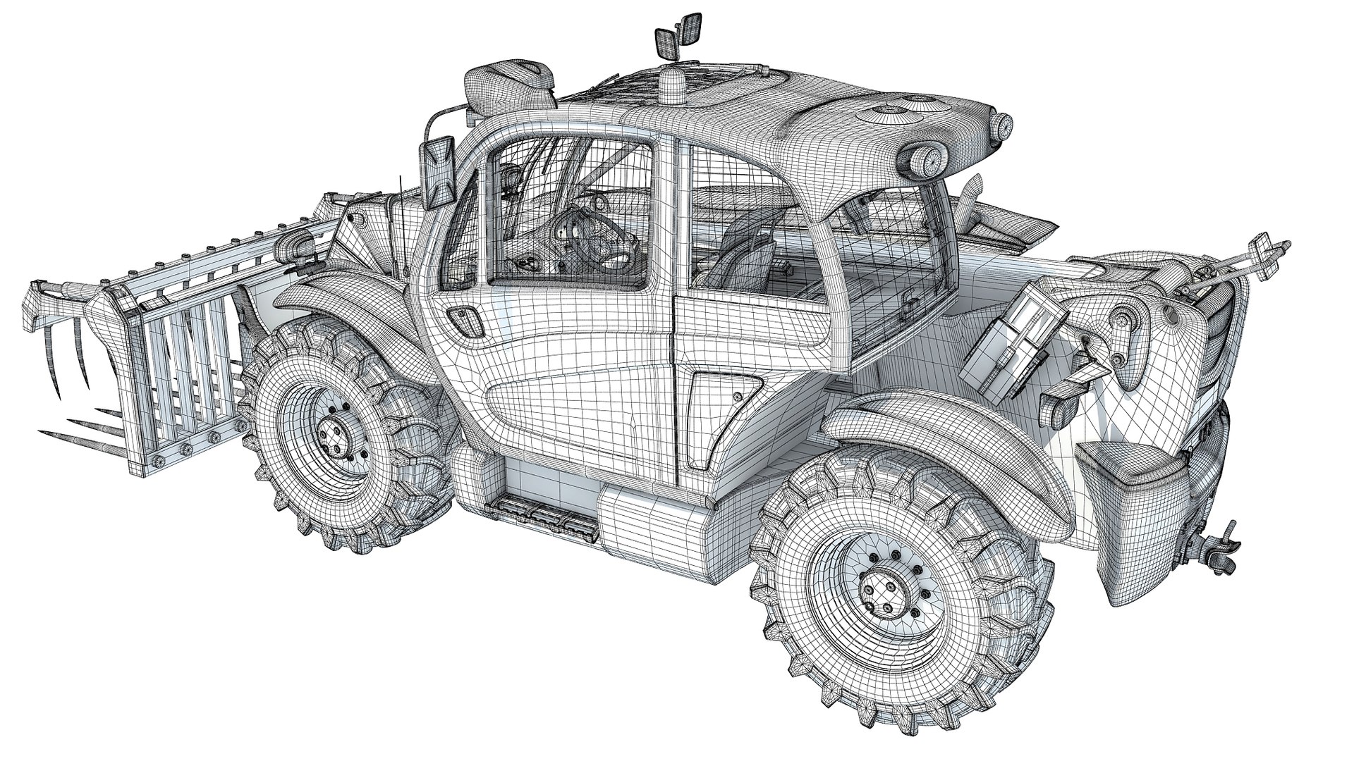 3D Manitou Telehandler - TurboSquid 1673091