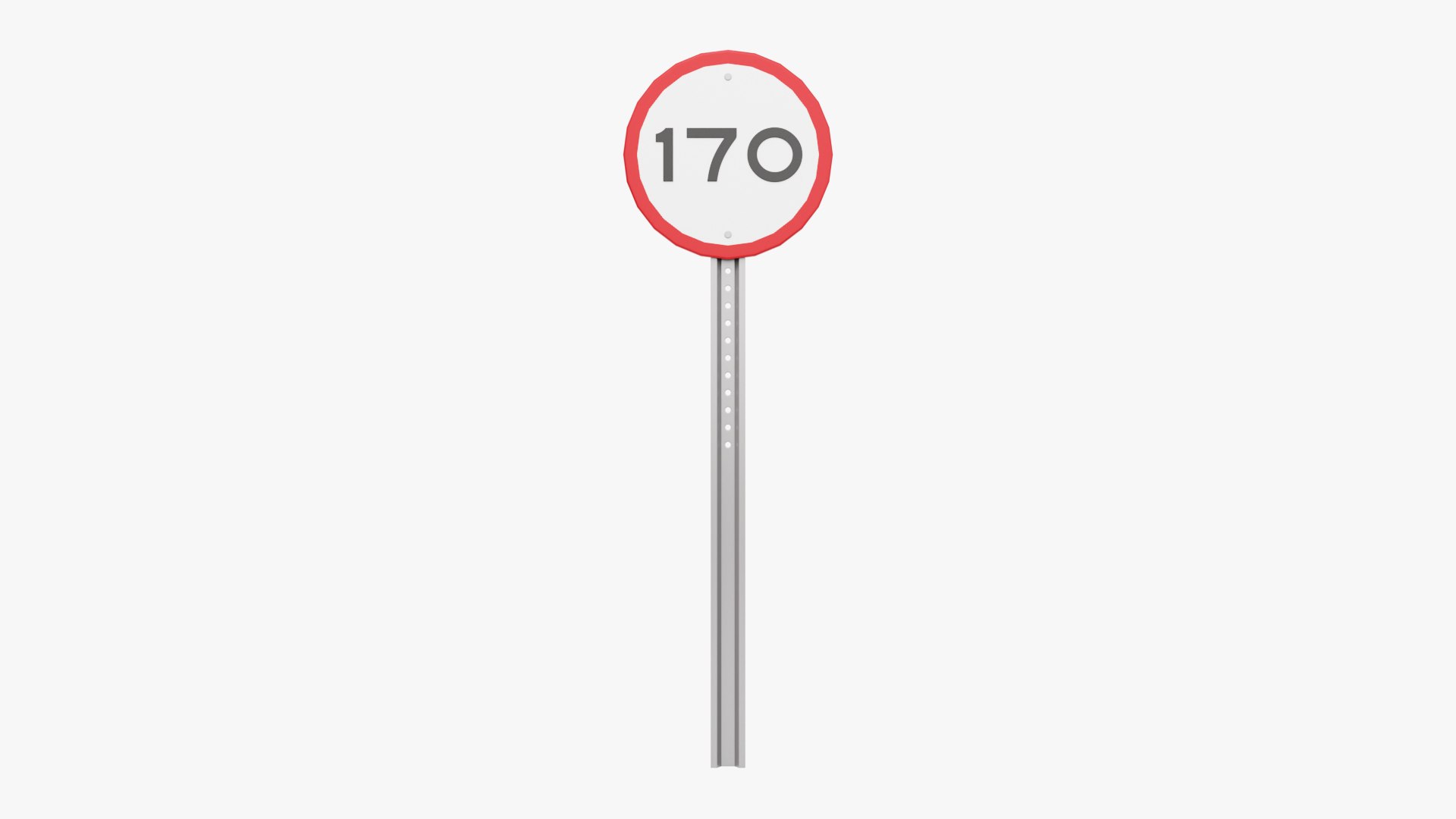 3D Speed Limit Road Sign 170 - TurboSquid 2227999