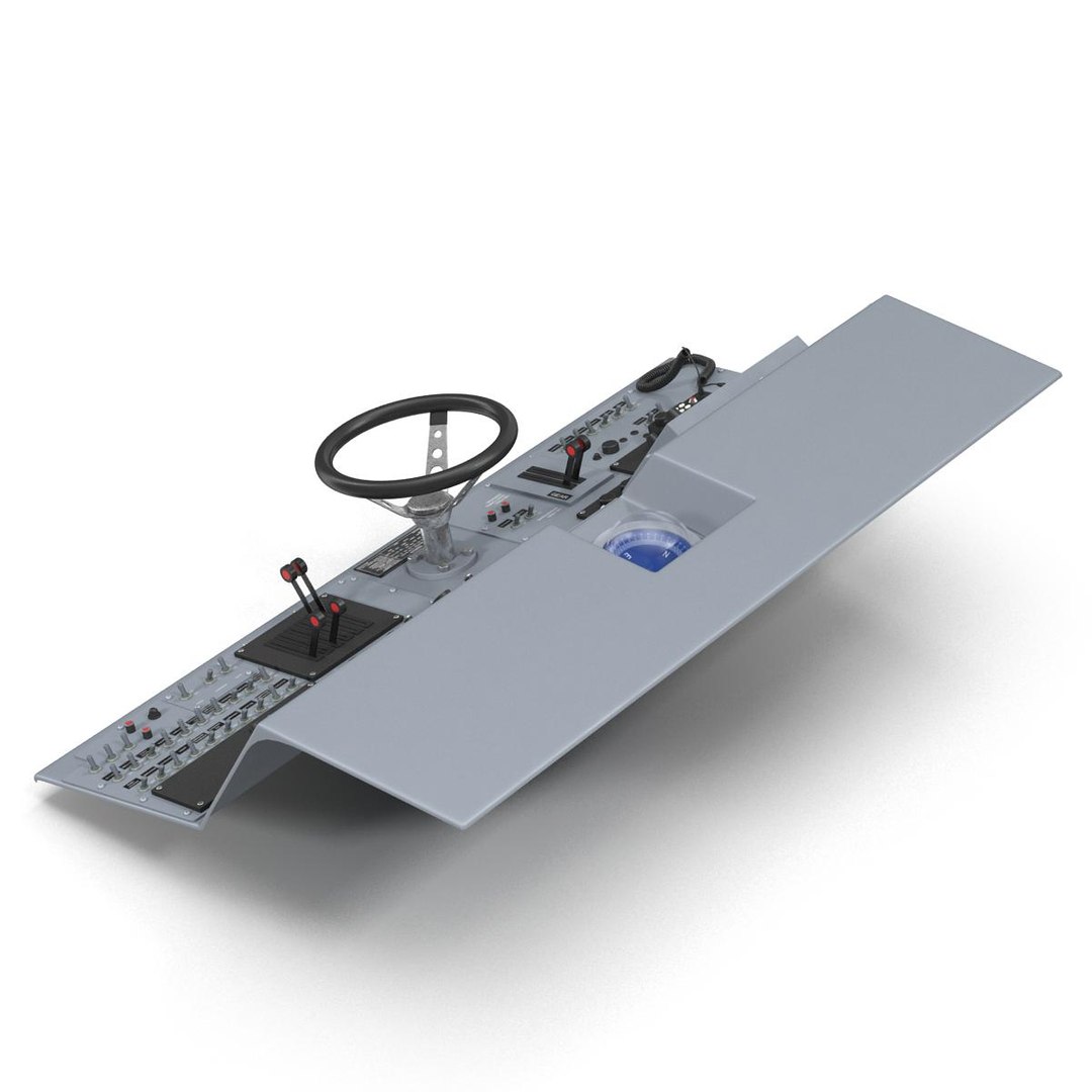 3d Model Military Boat Control Panel