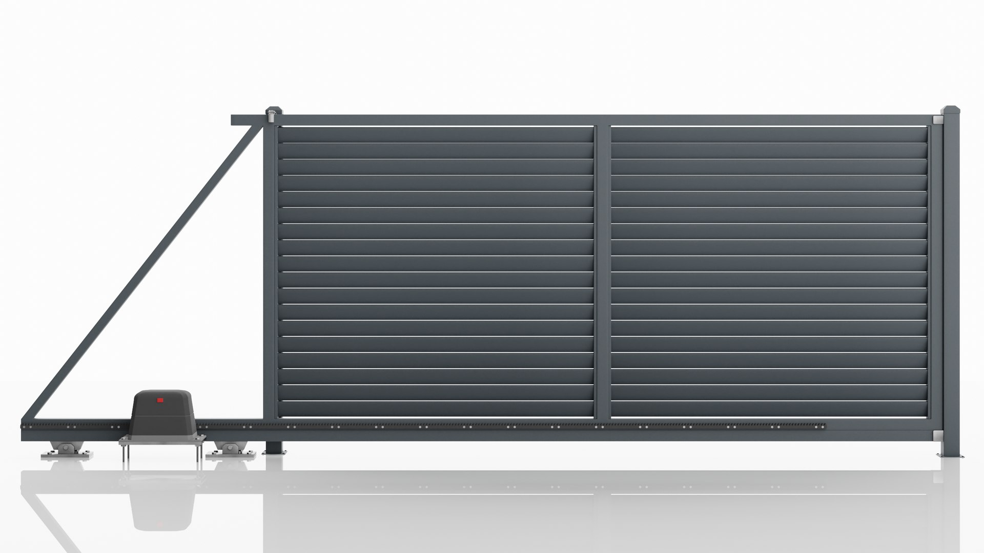 Electric Sliding Gate - Model 1 3D model - TurboSquid 2058817