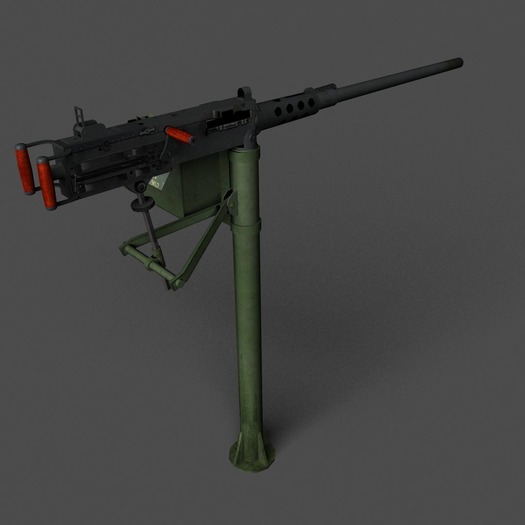 12 Browning M2 Stand 3d Model