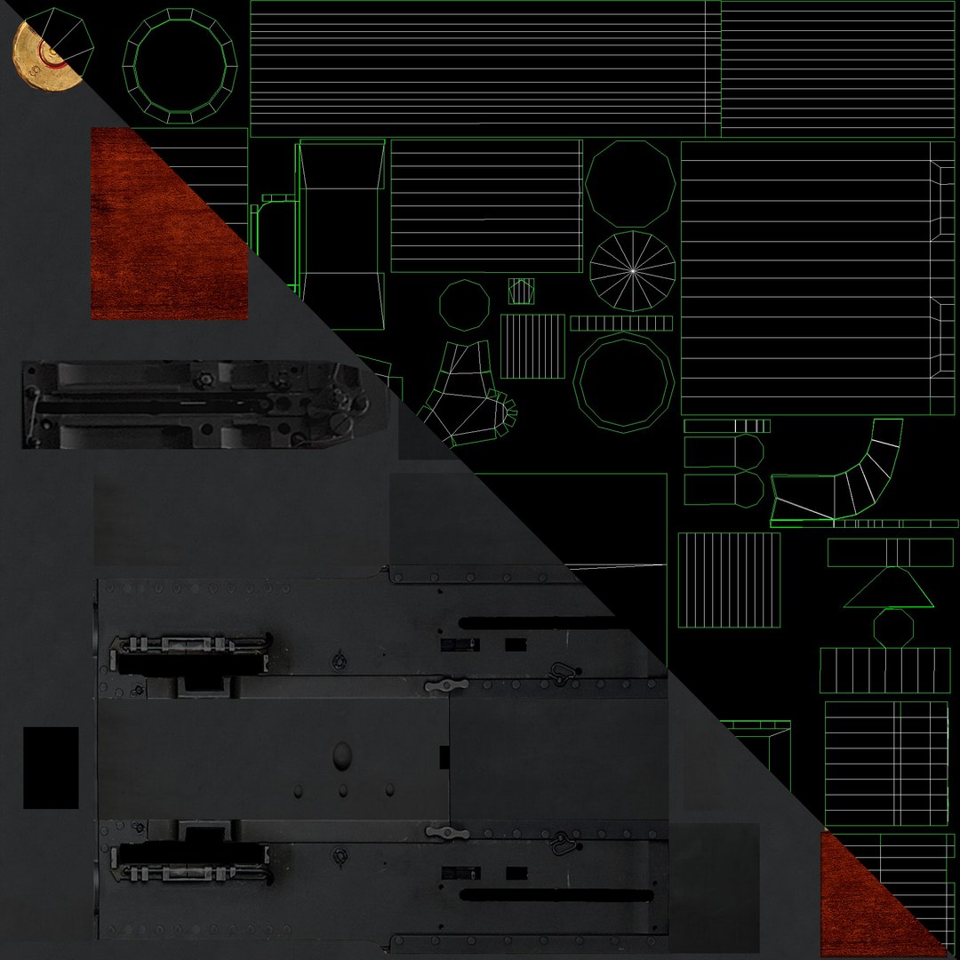 12 Browning M2 Stand 3d Model