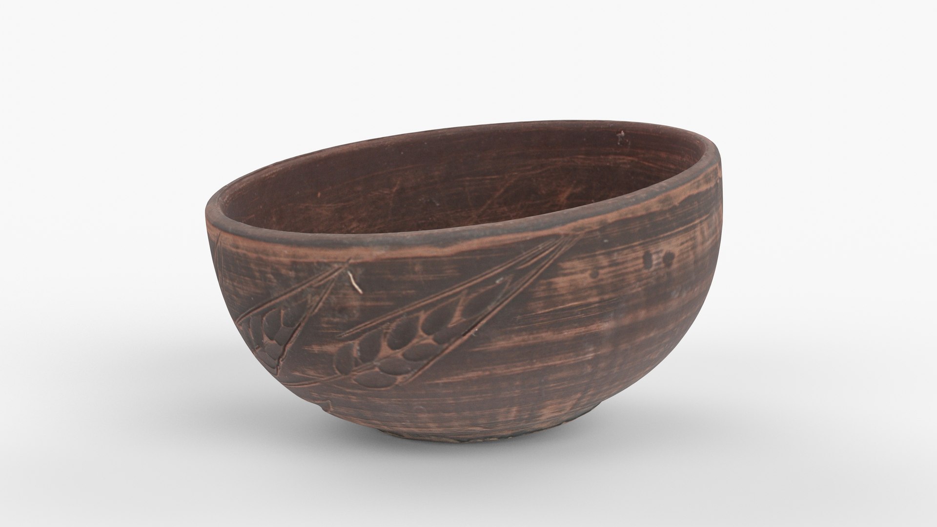 Photorealistic 3D Scan Of Deep Clay Bowl Plate Model - TurboSquid 2367577