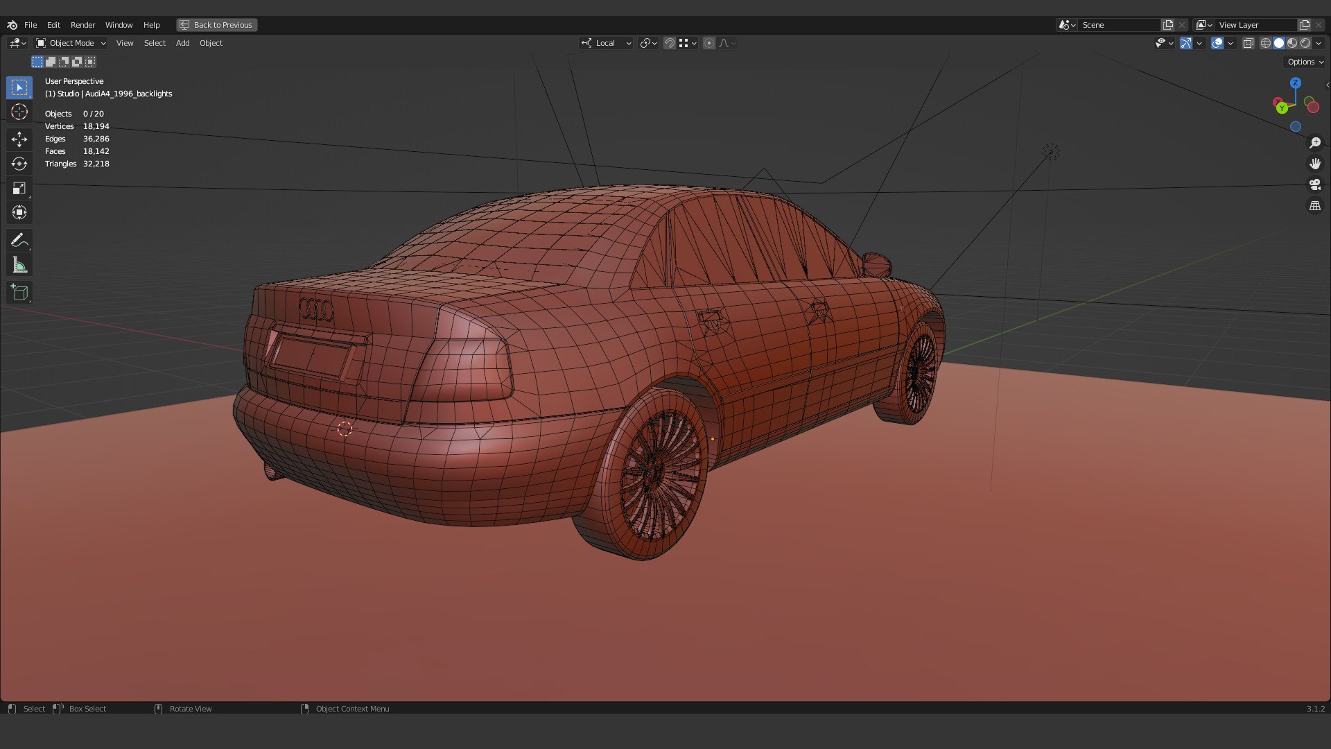 Audi A4 B5 1996 lowpoly 3D model - TurboSquid 1964274