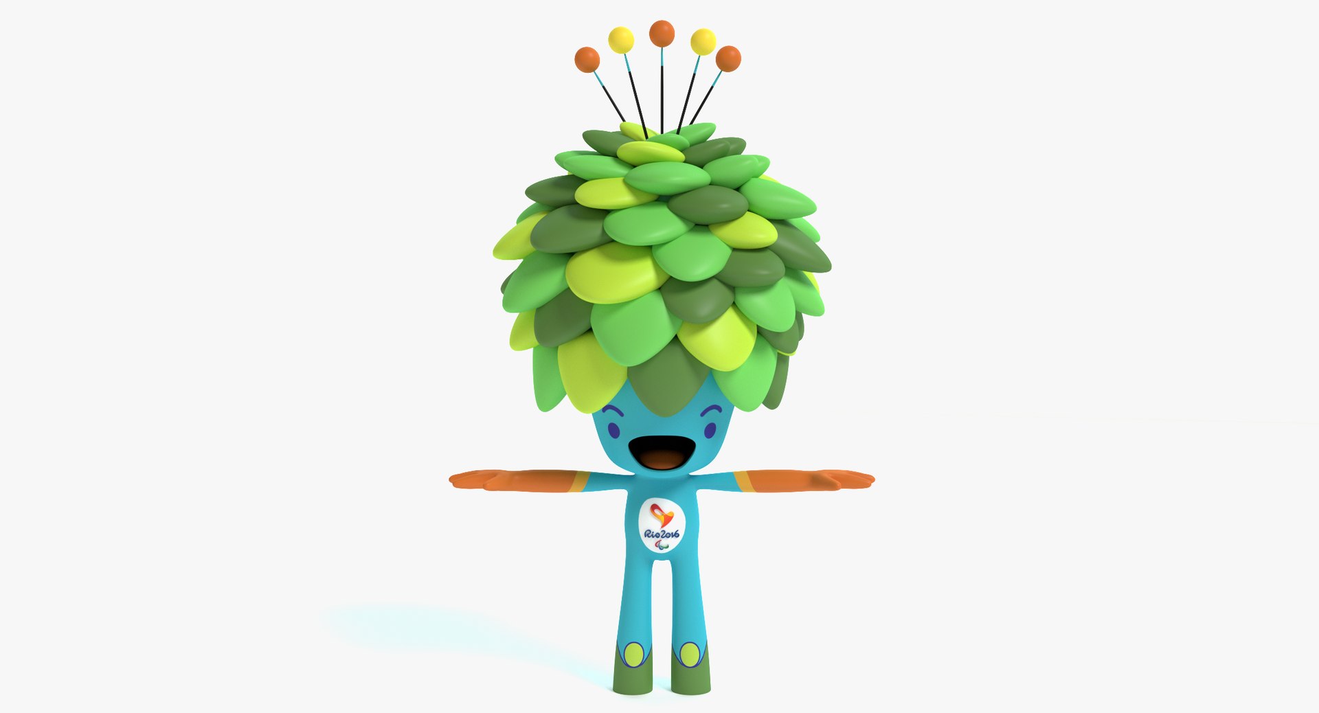 3d 2016 Olympic Tree Mascot