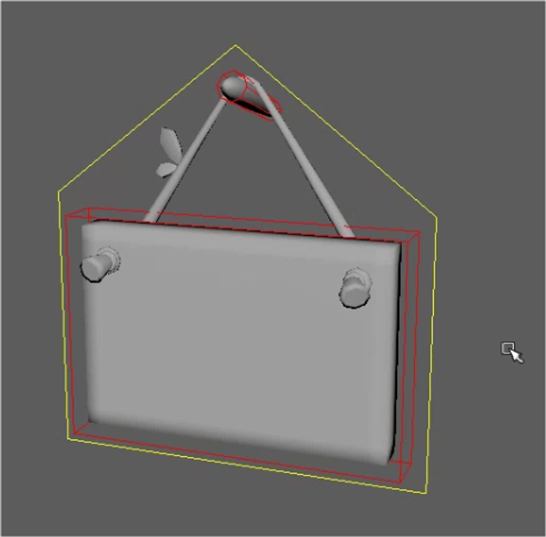 Cartoon wooden sign 3D model - TurboSquid 1643853