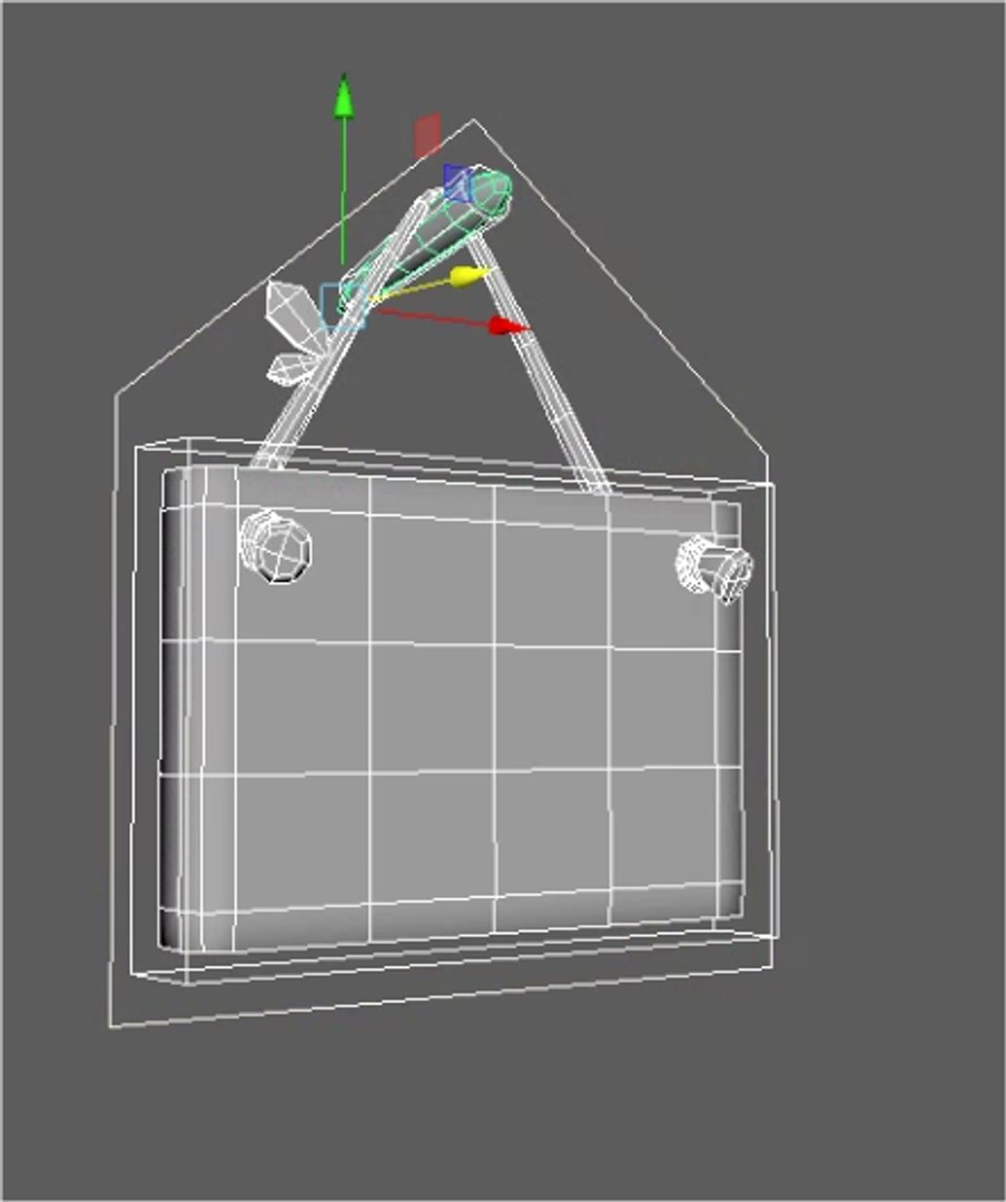 Cartoon wooden sign 3D model - TurboSquid 1643853
