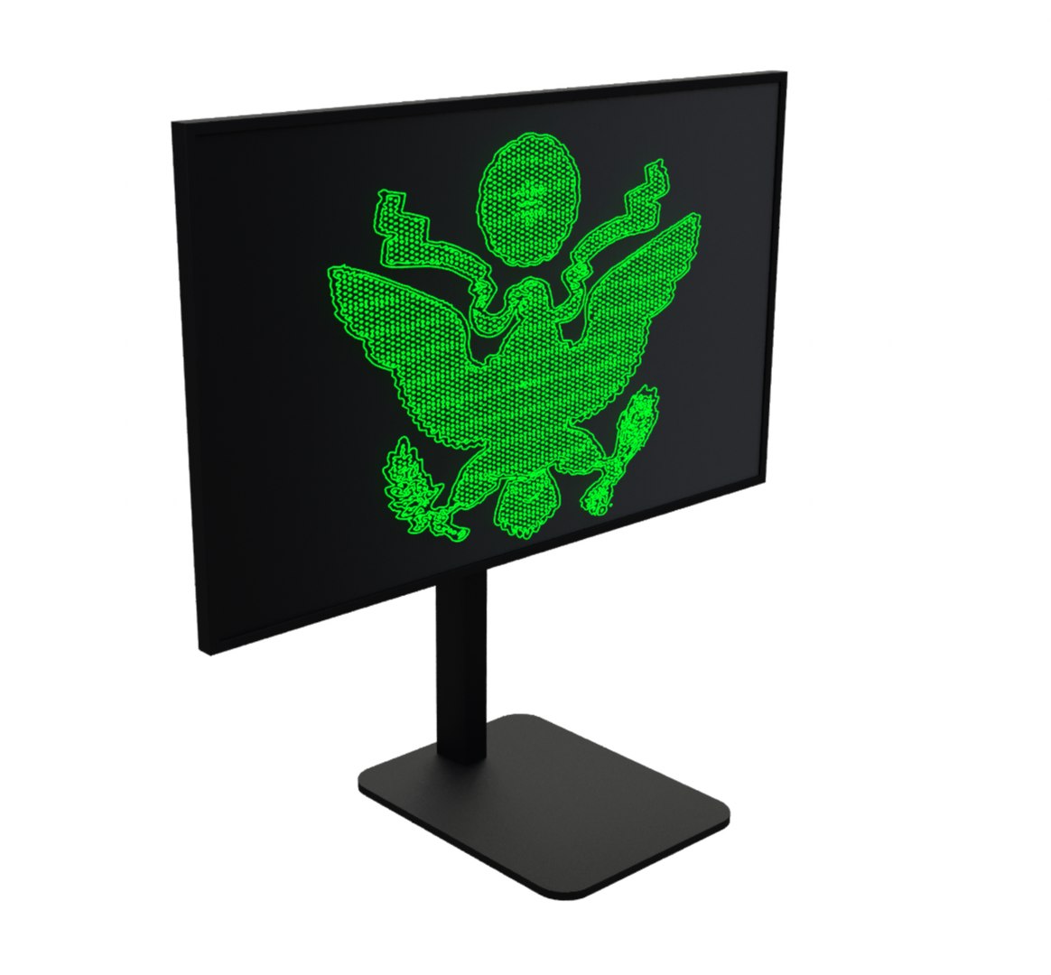 Hacked Screen Model - TurboSquid 1633603