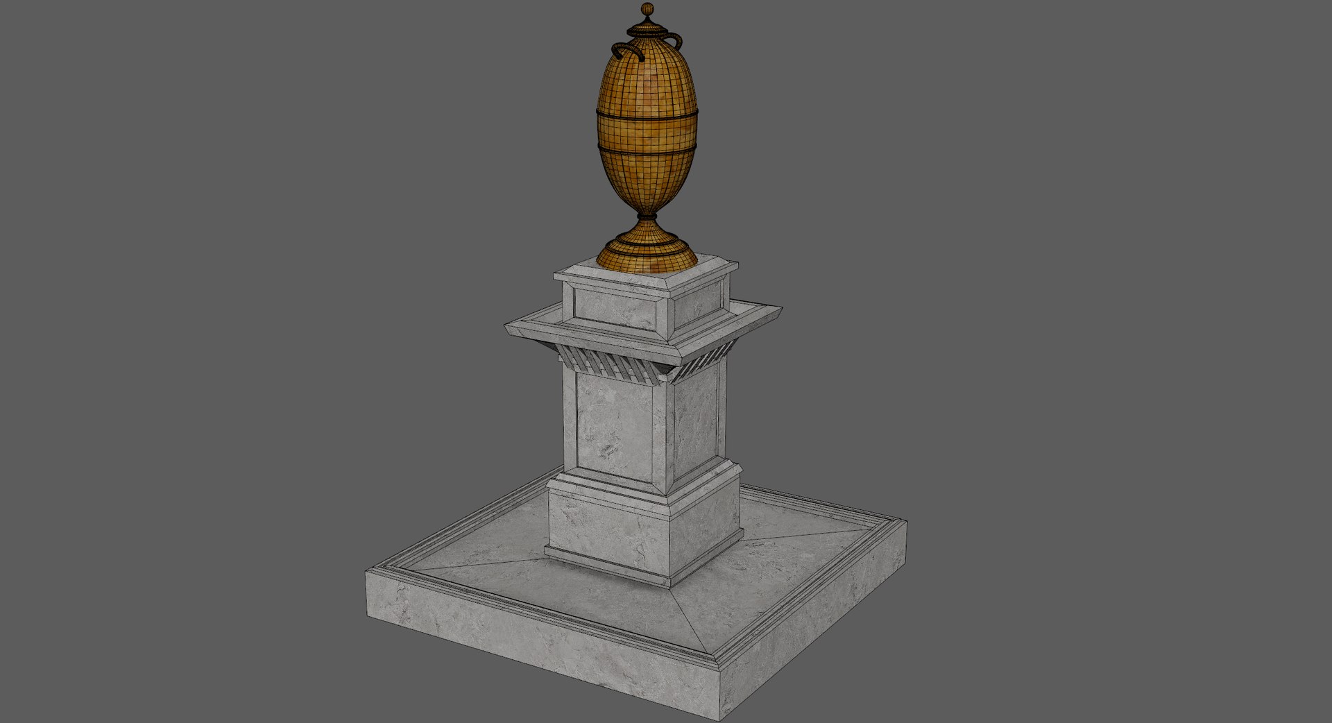 Free Fantasy Ancient Golden Urn Model - TurboSquid 2255308