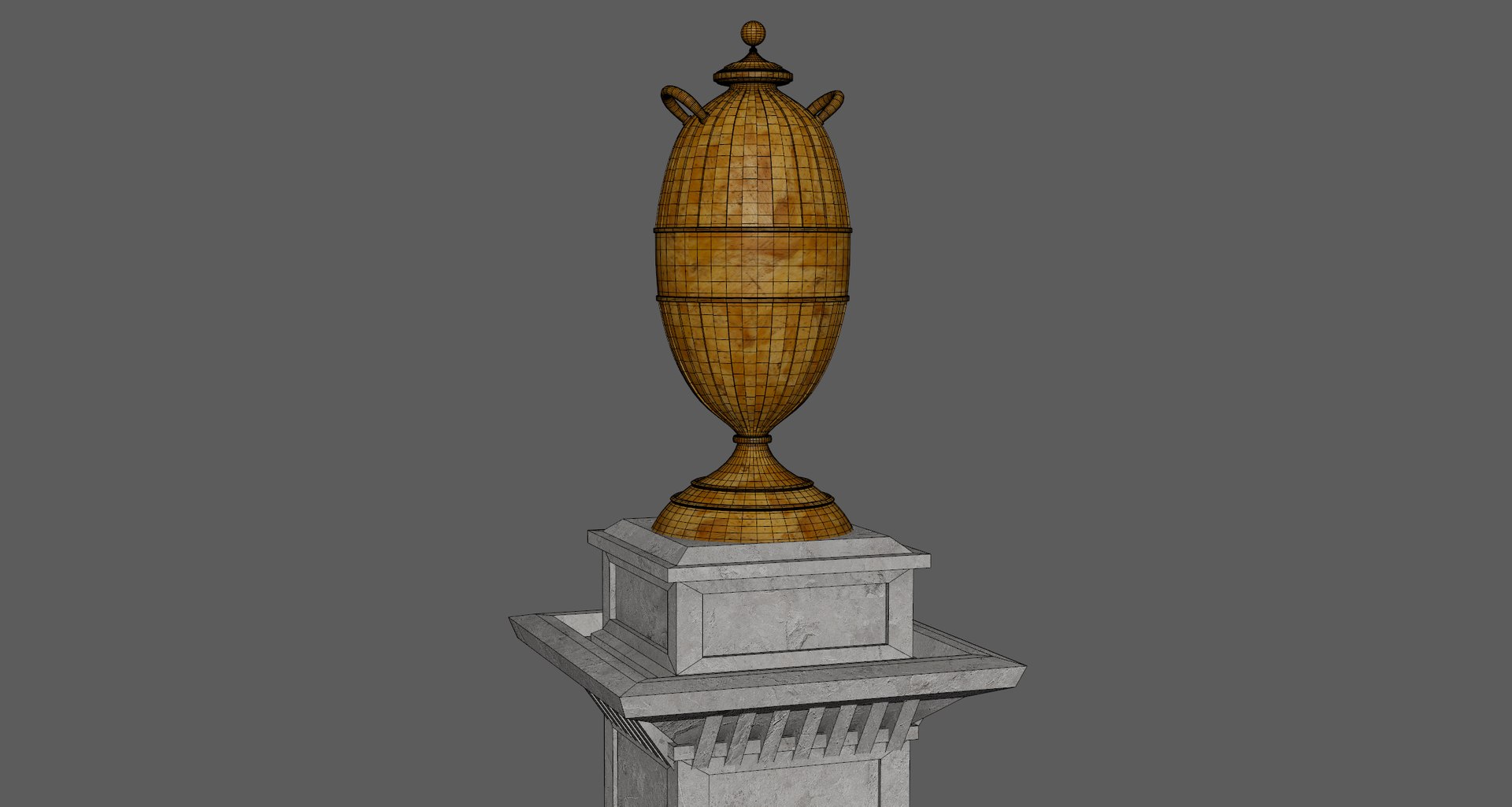 Free Fantasy Ancient Golden Urn Model - TurboSquid 2255308