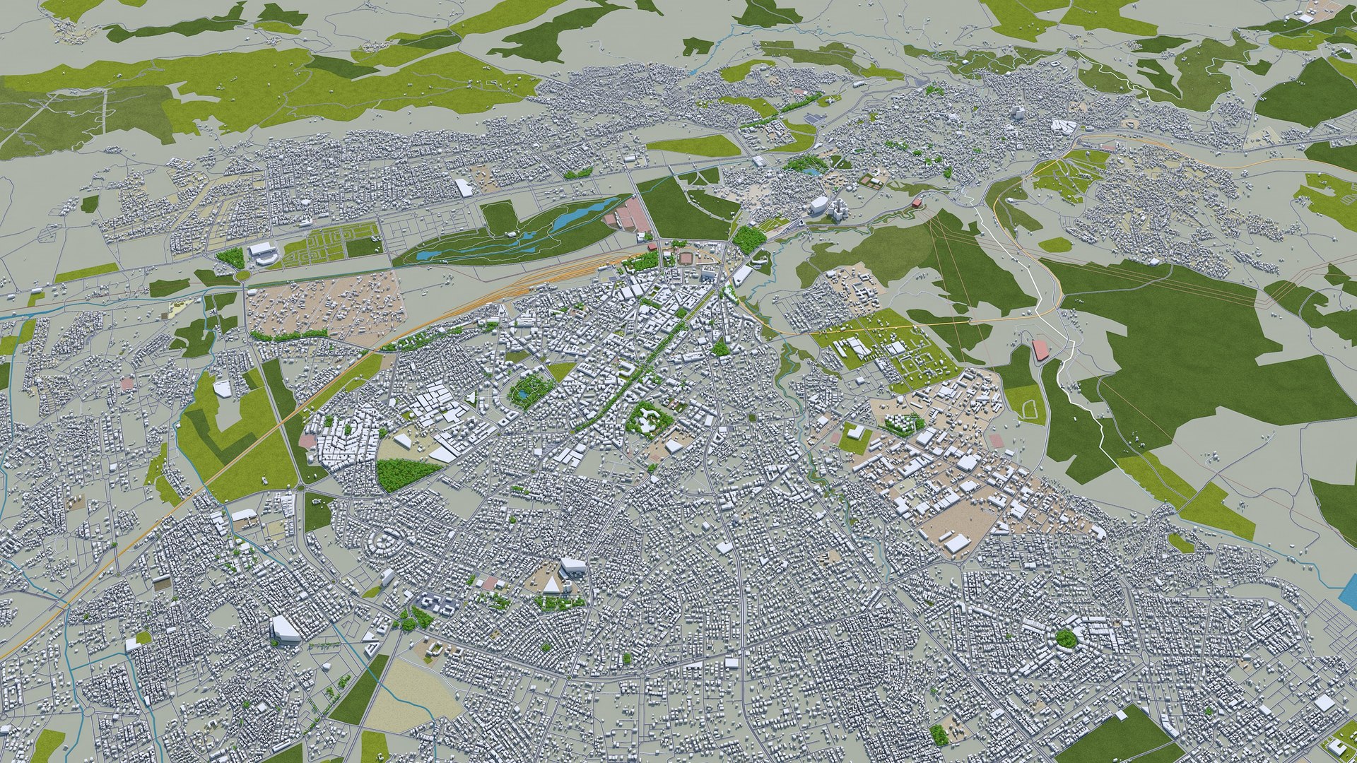 3D City Area Building Model - TurboSquid 1617814