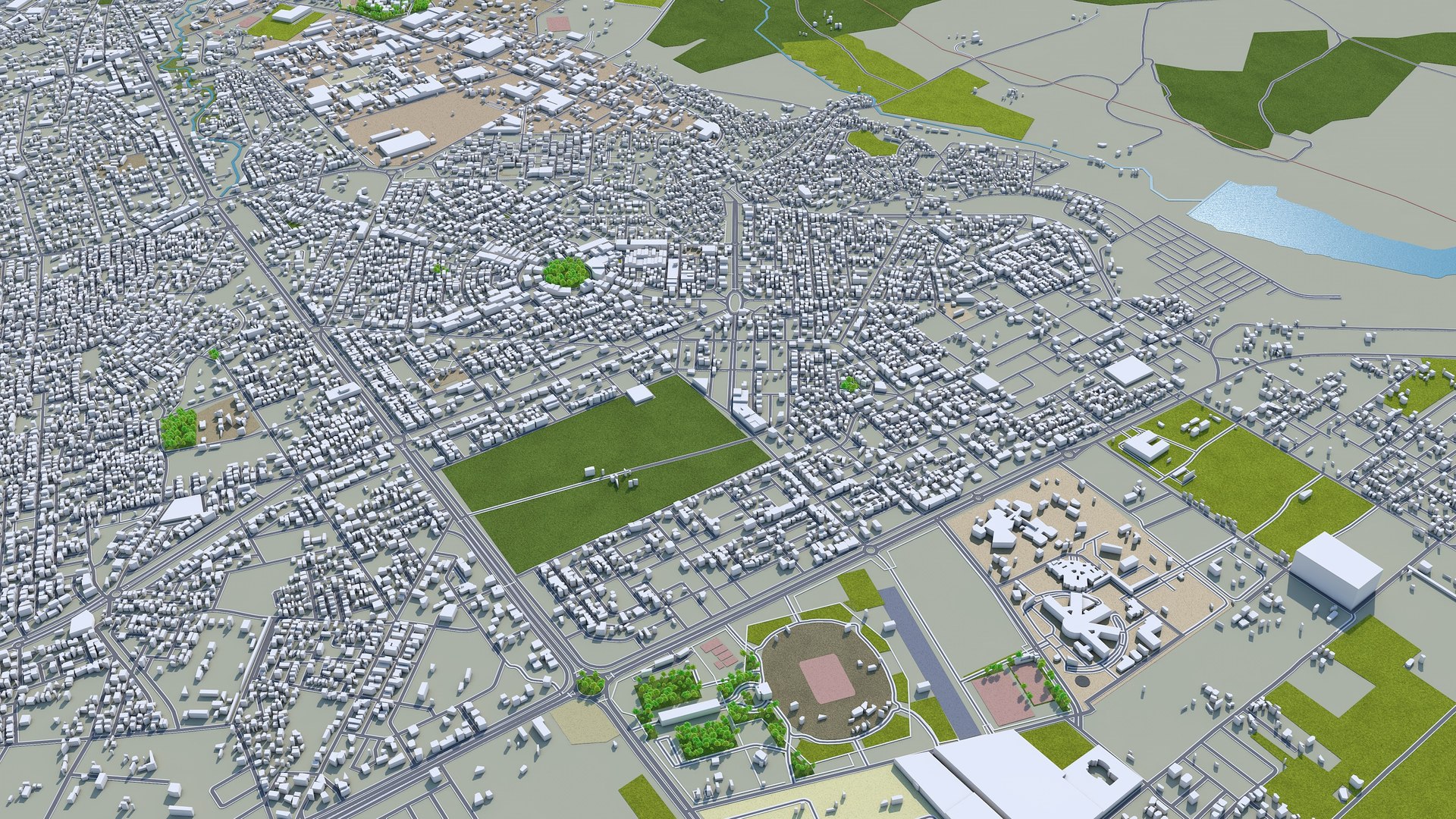 3D City Area Building Model - TurboSquid 1617814