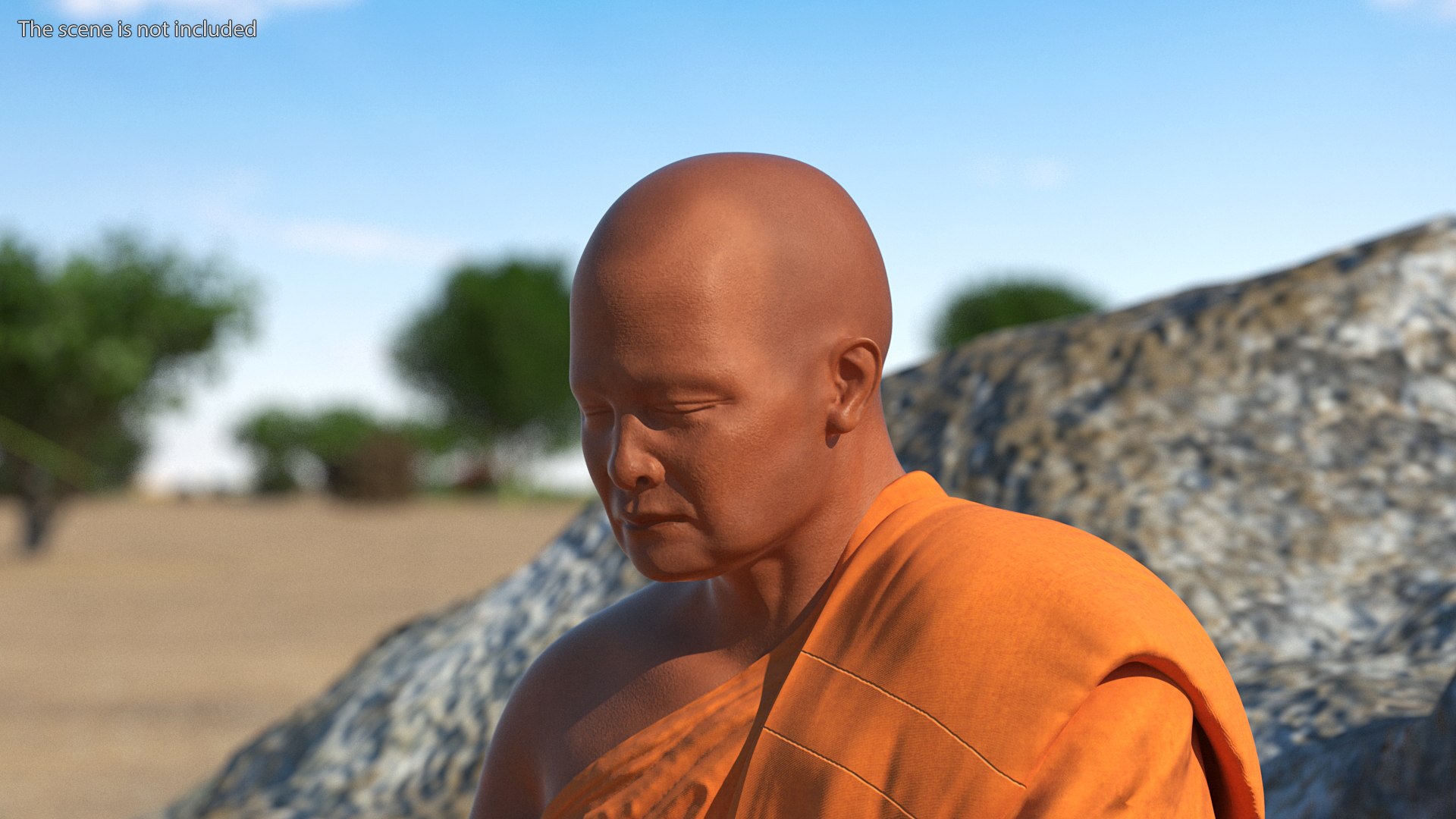 Monk Head Model - TurboSquid 2001413
