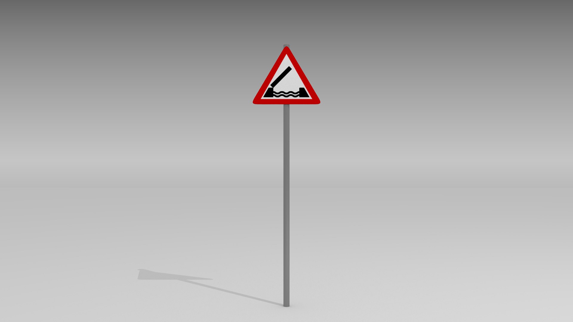 mobile bridge sign 3d model