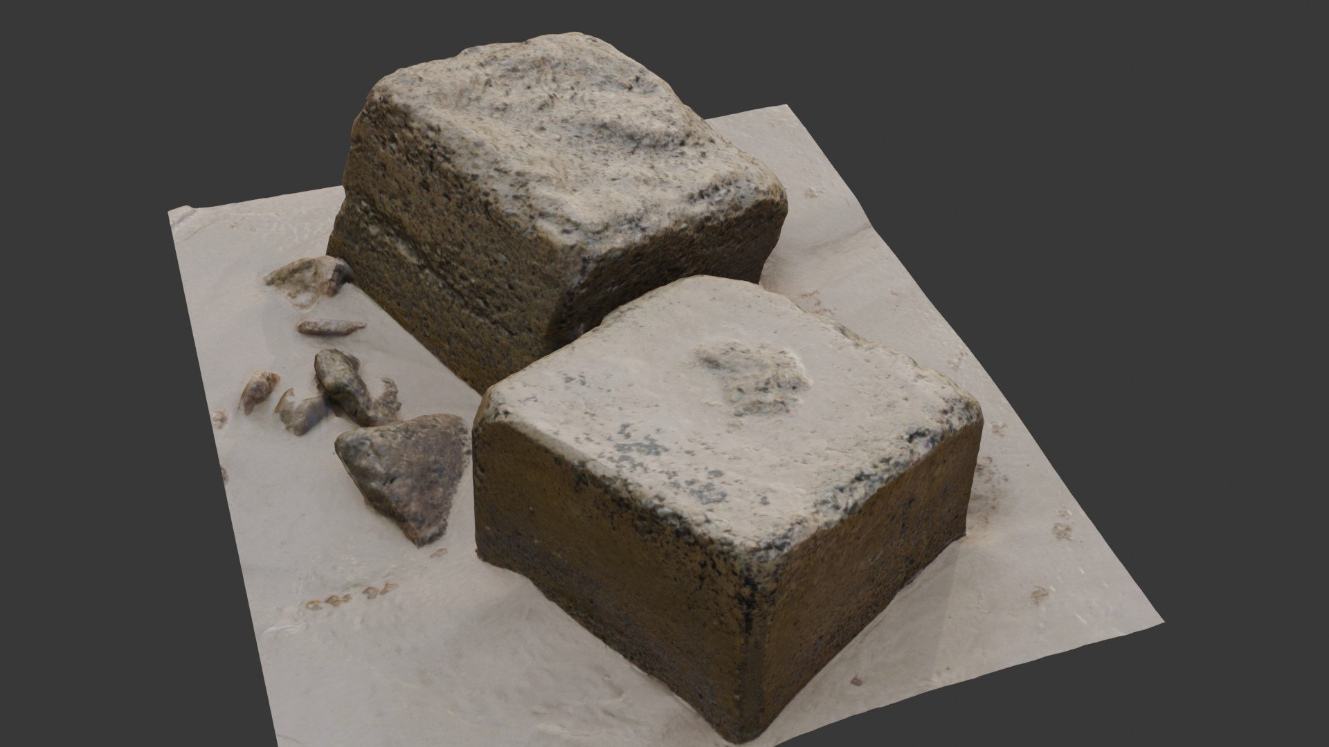 Weathered Stone Blocks 3D Model - TurboSquid 2395122