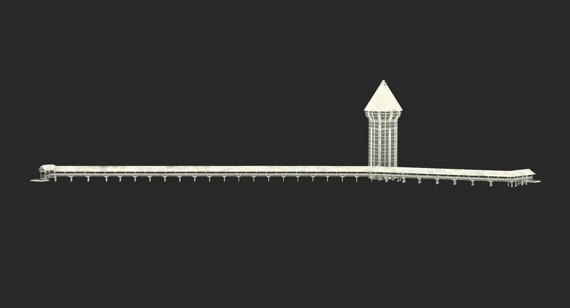 3d Chapel Bridge Wooden Footbridge Model