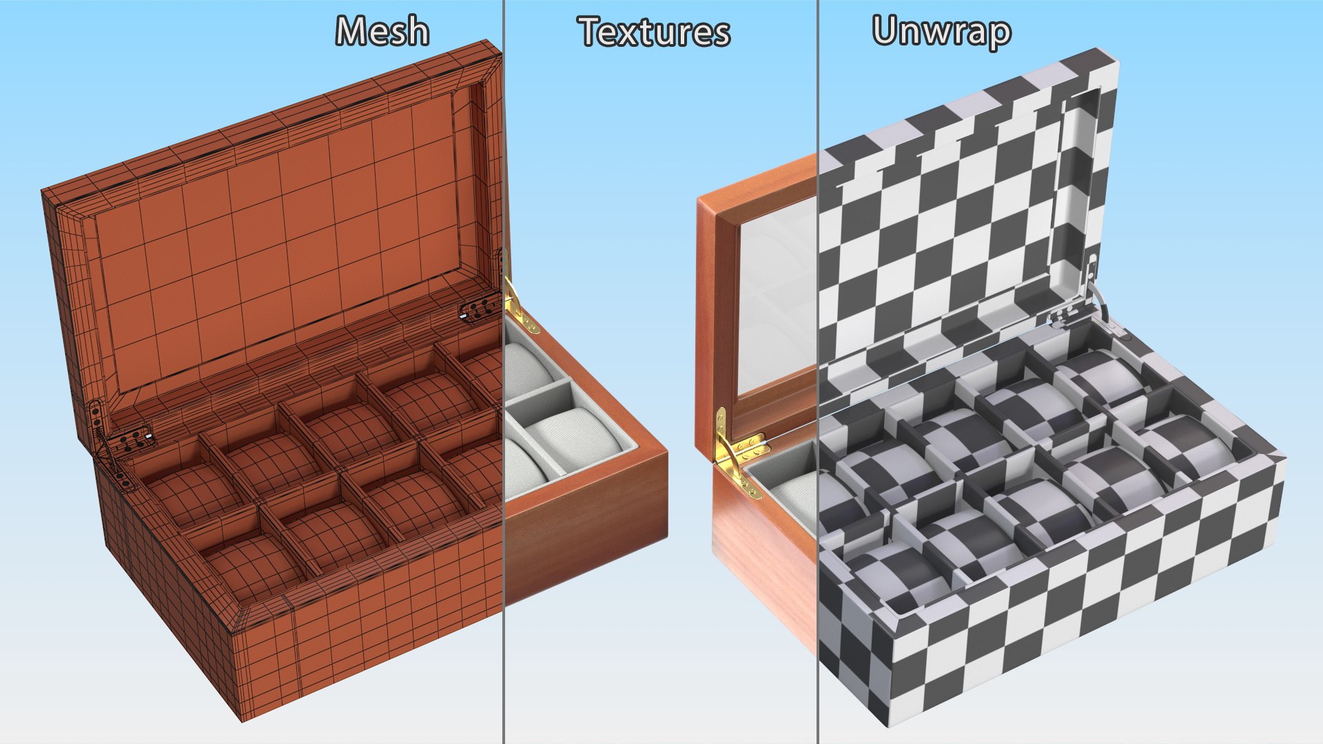 3D Watch Display Box Wooden - TurboSquid 2030666