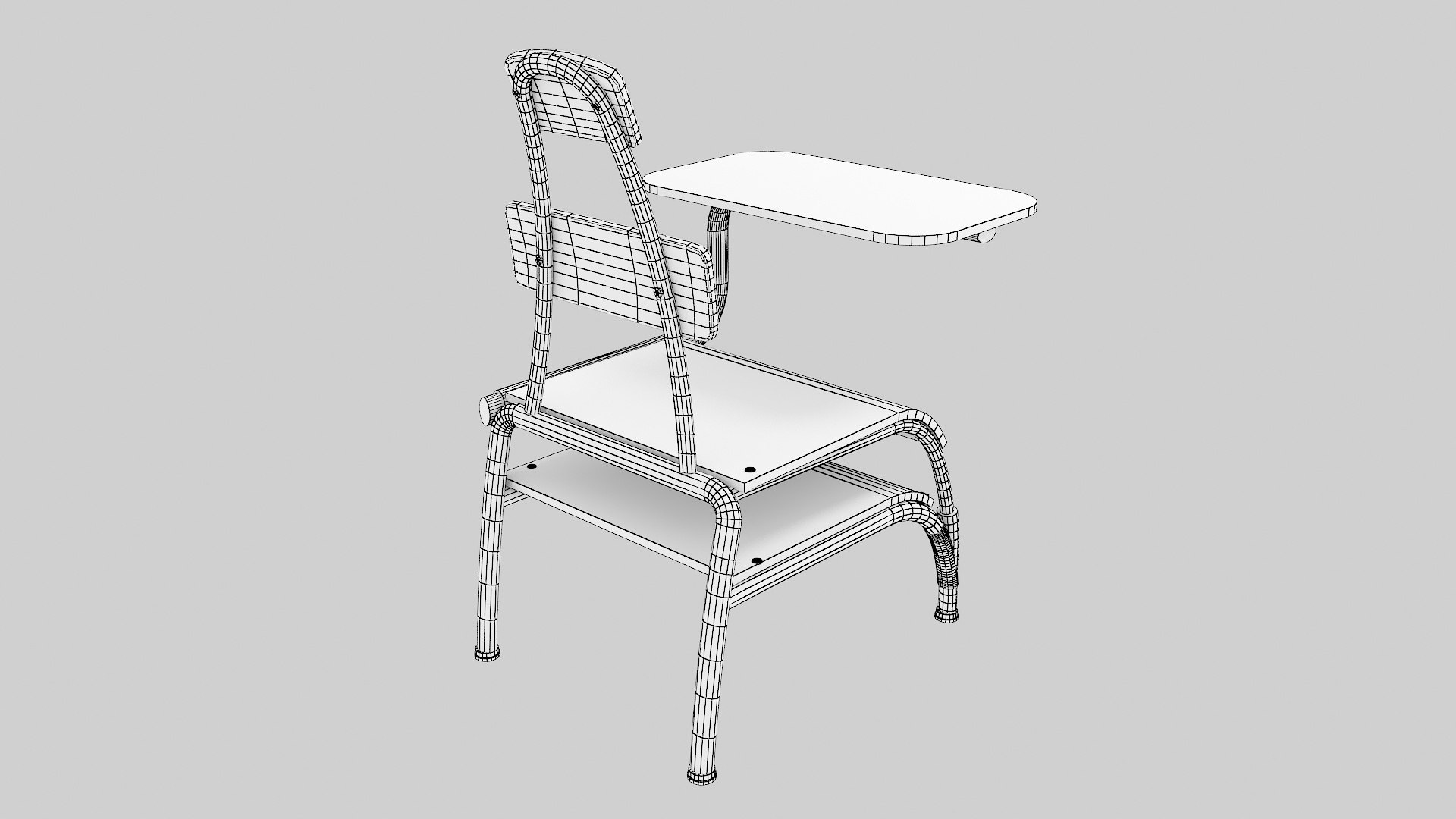 School chair 3D model - TurboSquid 1682890
