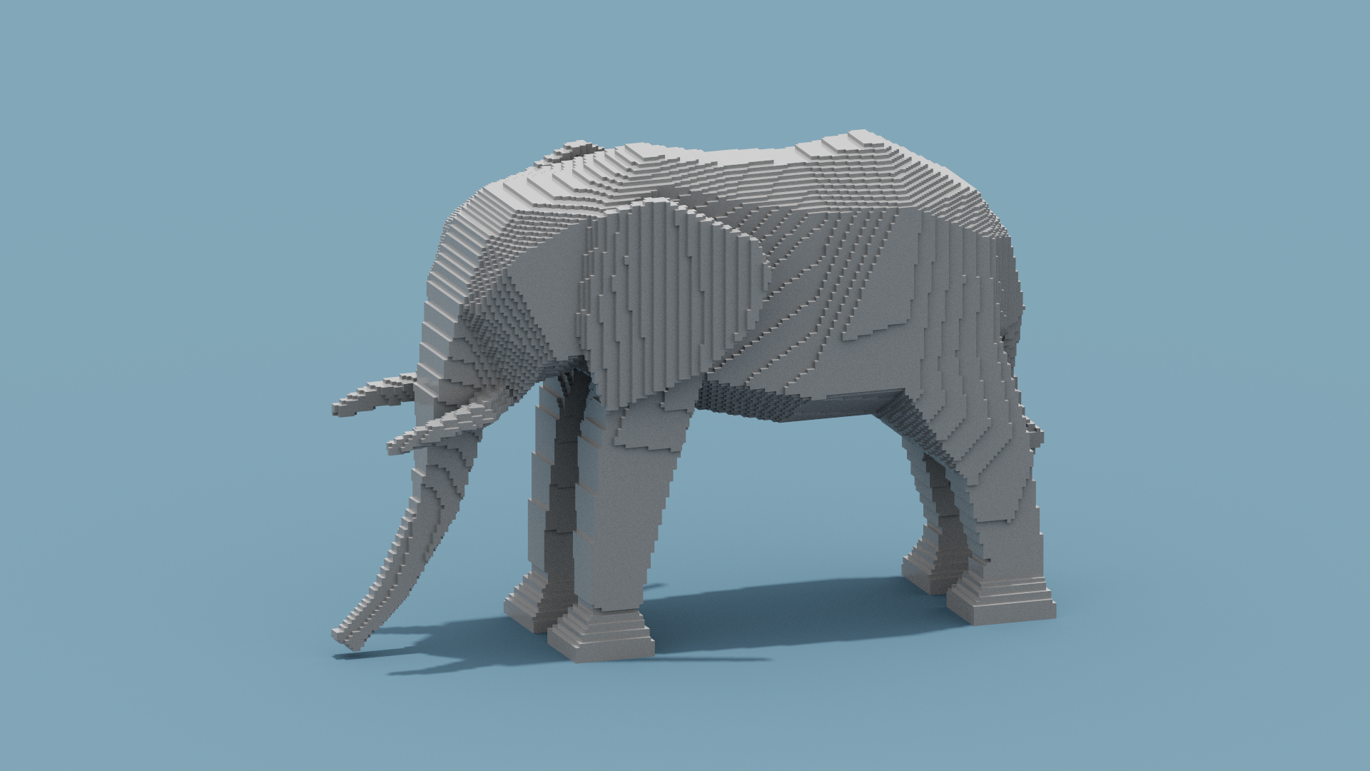 Voxel Elephant 3D - TurboSquid 2060684