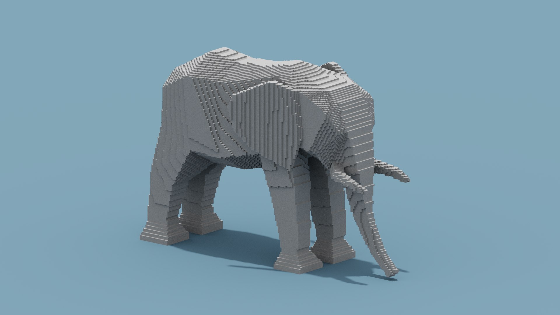 Voxel Elephant 3D - TurboSquid 2060684