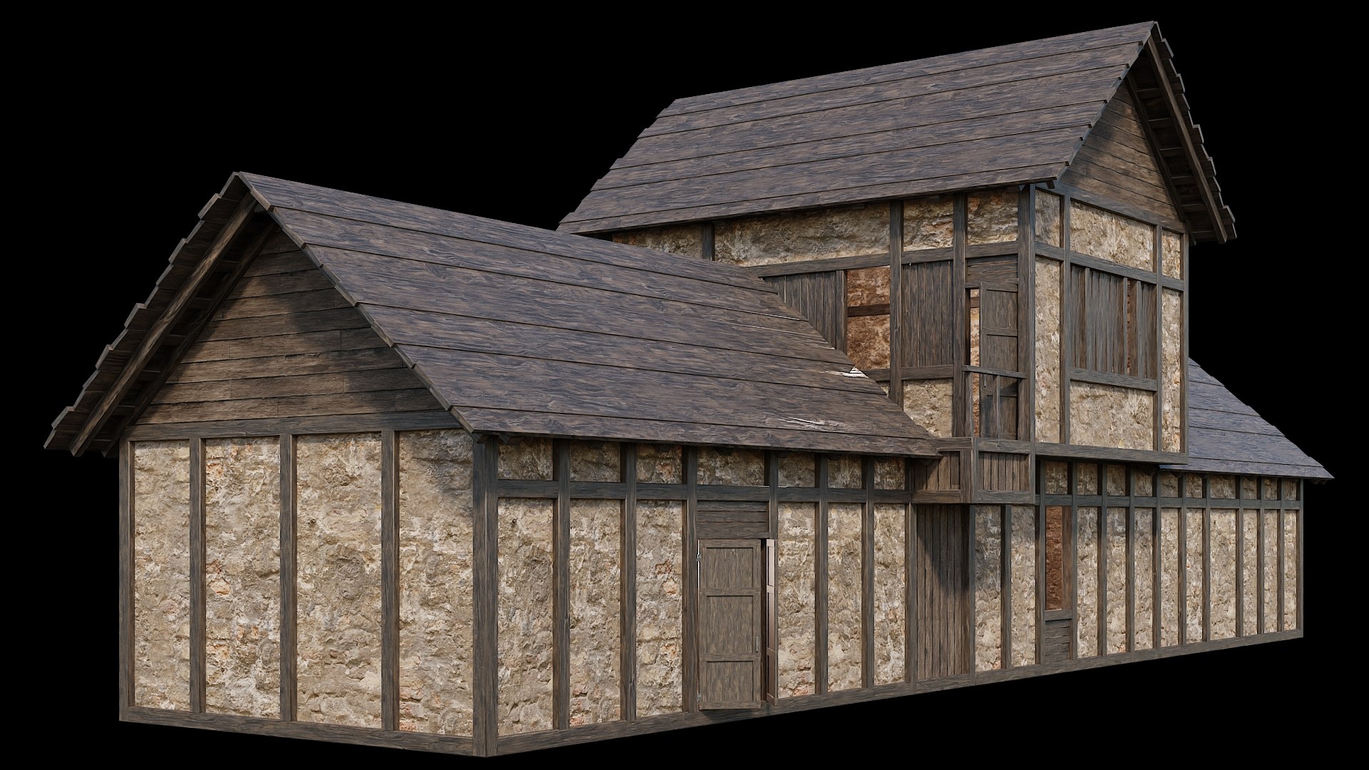 Medieval Village Pack - 6 Assets - 4K Textures Game Ready 3D Model ...