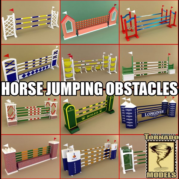 3d horse jumping obstacle model
