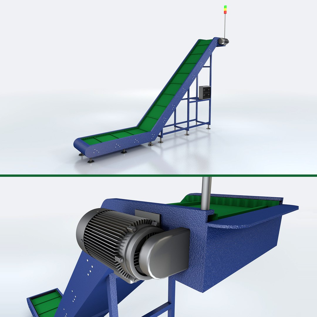 3D Belt Conveyor 2 Model - TurboSquid 2217265