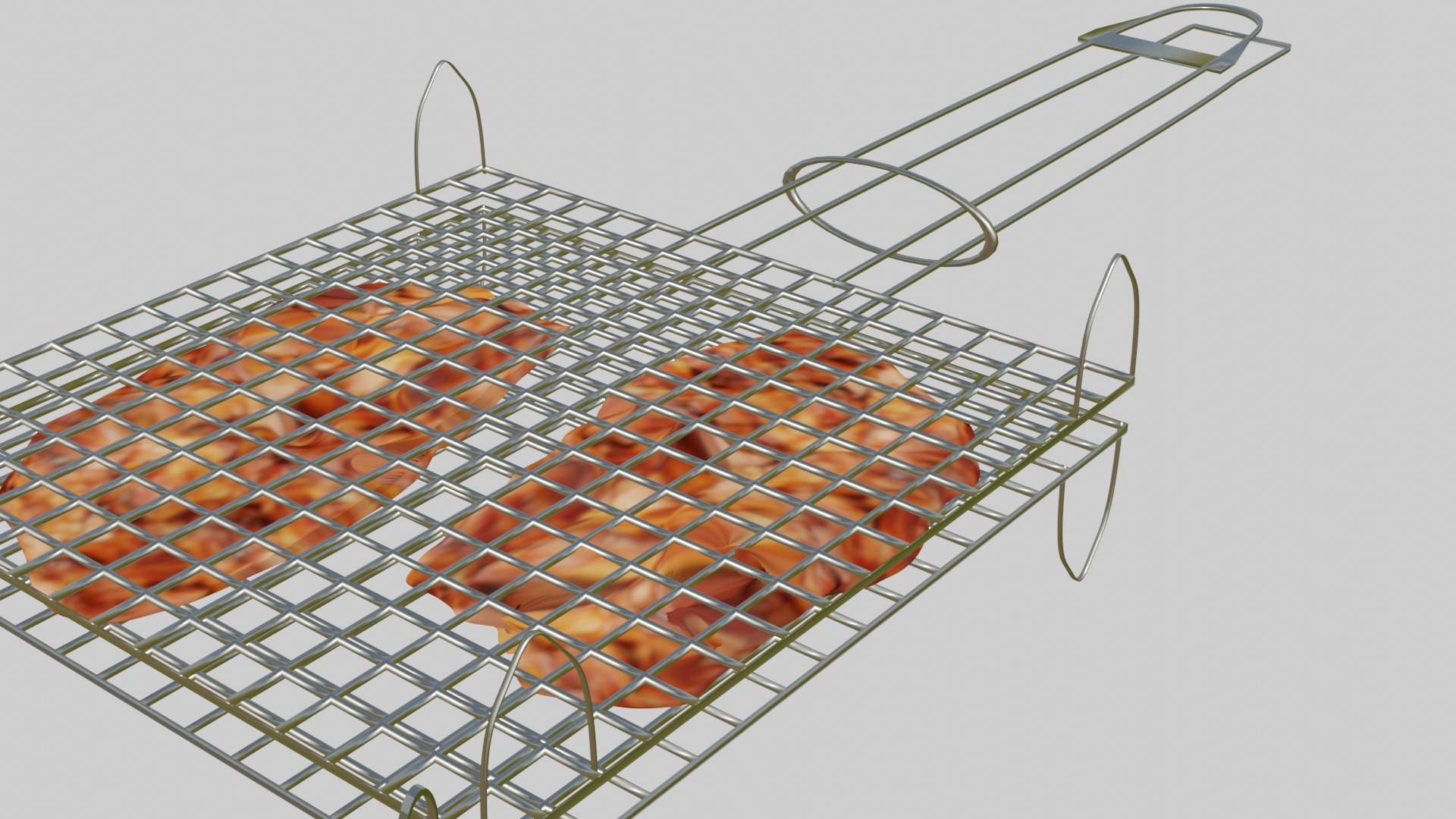 3D Steel Roast Grill Meat - TurboSquid 1608464