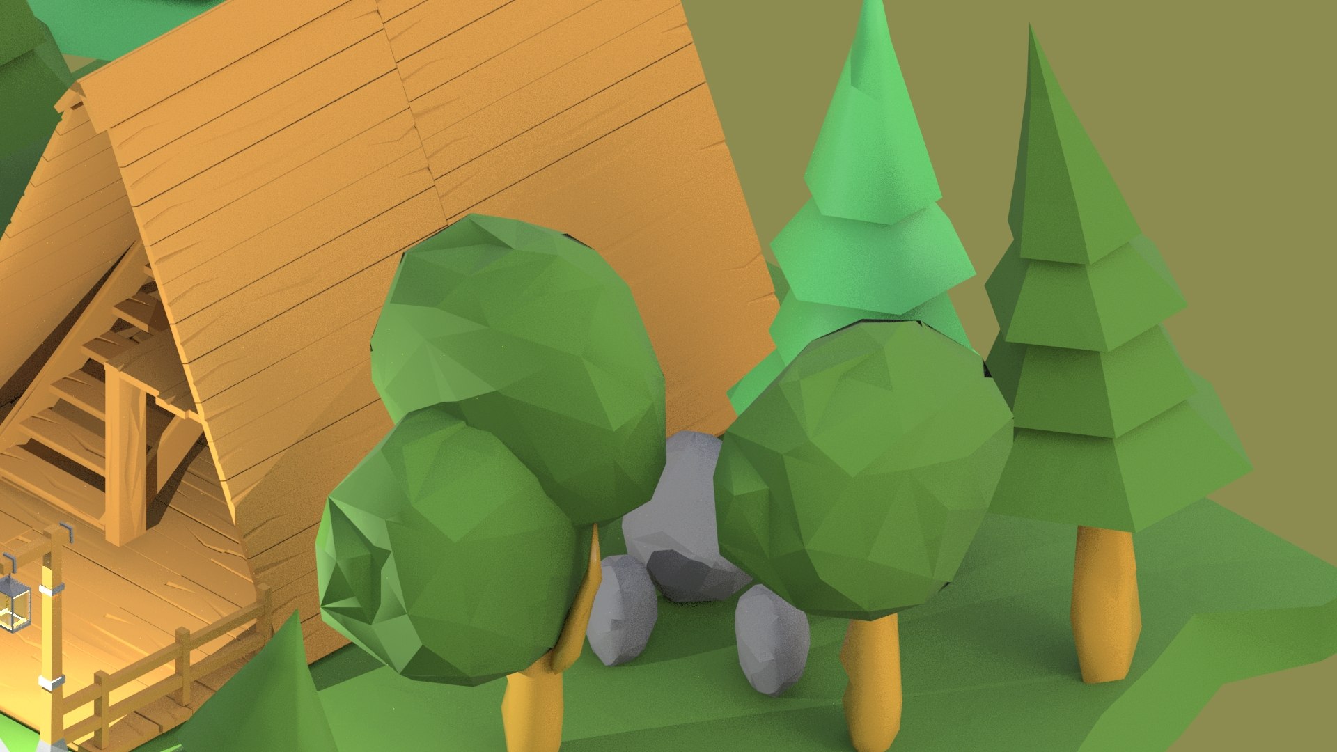 3D A Frame Cabin - TurboSquid 1963418