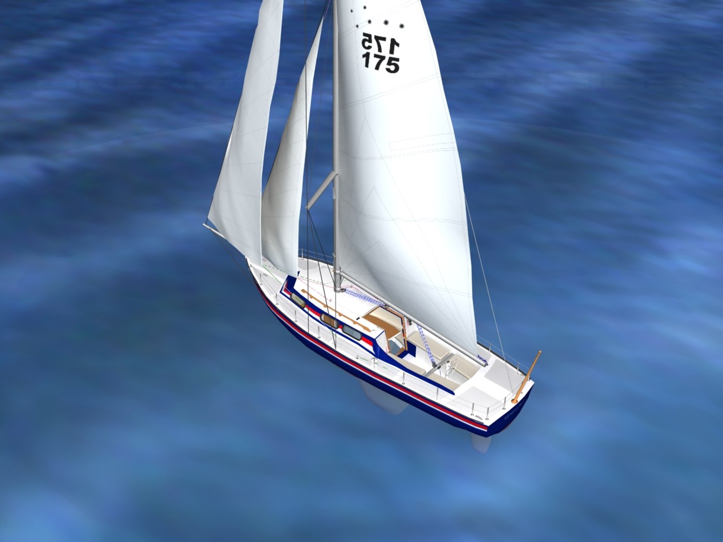3D Model Cutter Rigged Sailing Sailboats - TurboSquid 1305961