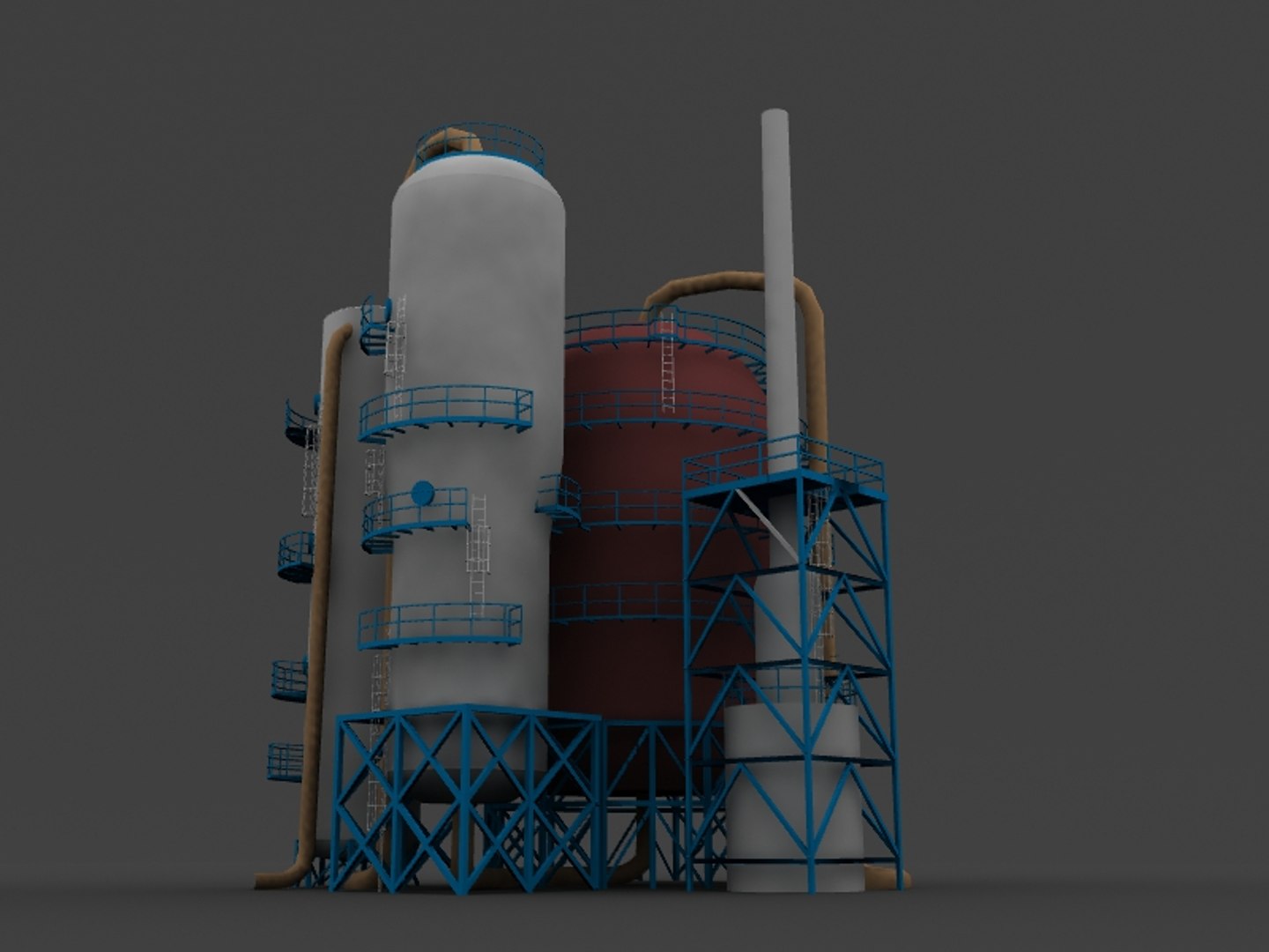 3d Model Refinery Catalytic Cracker