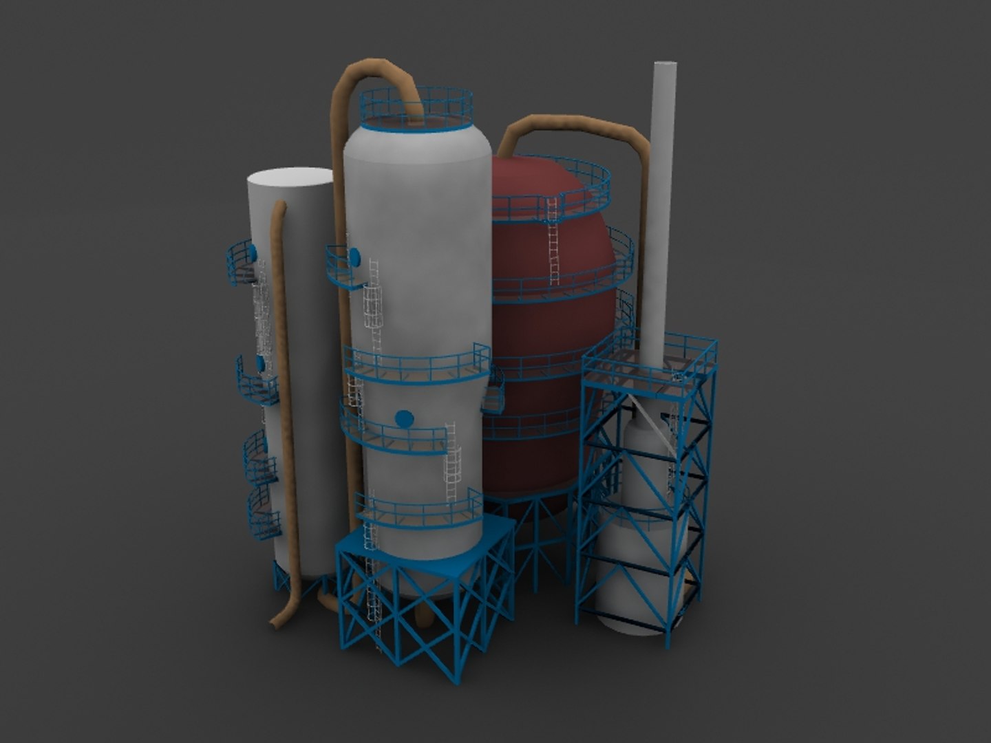3d Model Refinery Catalytic Cracker