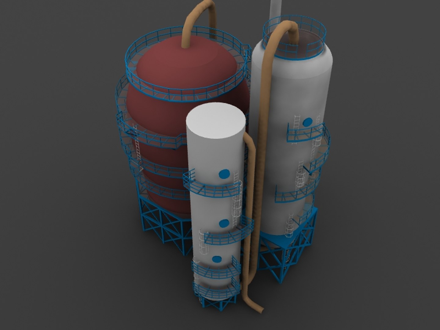 3d Model Refinery Catalytic Cracker