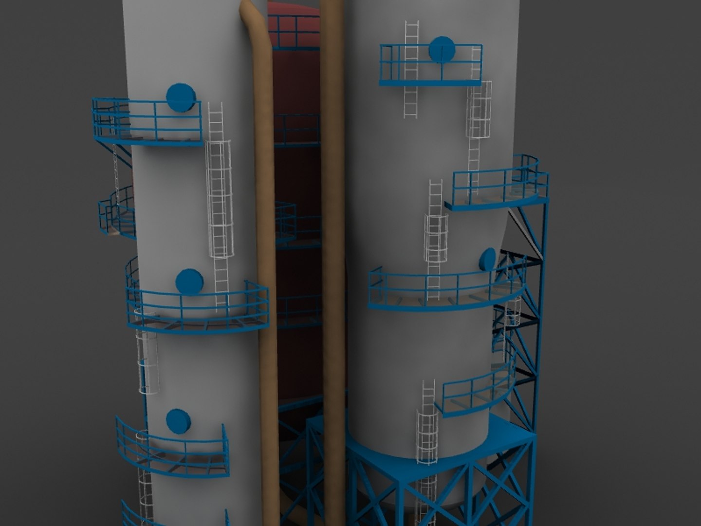 3d Model Refinery Catalytic Cracker