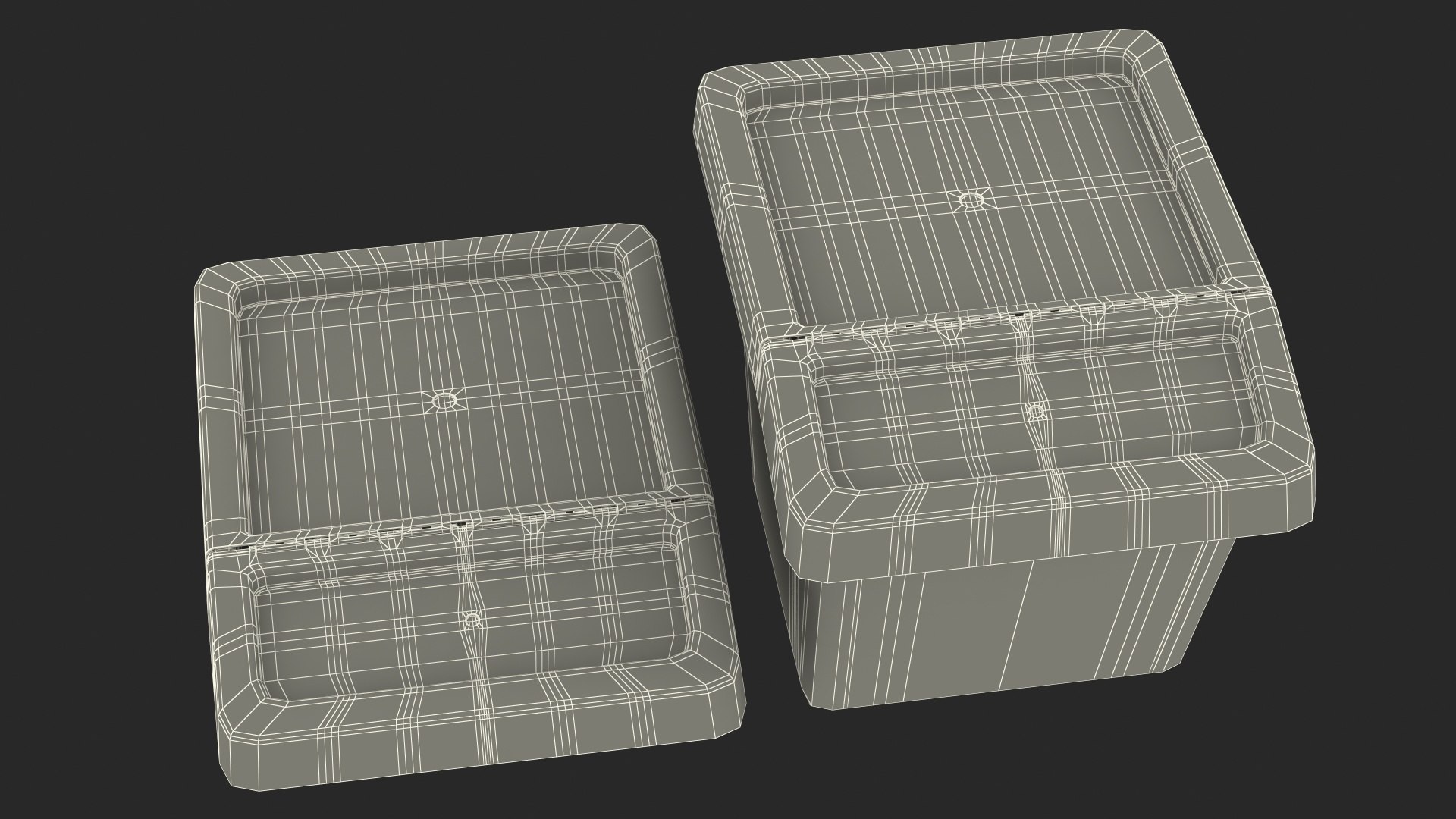 Storage containers lid set 3D model - TurboSquid 1511241