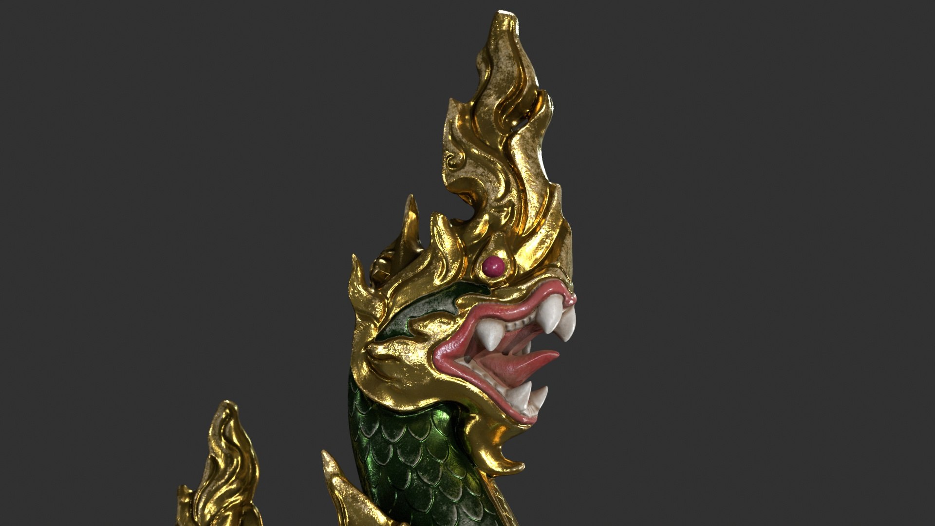 3D Asian Naga Sculptures - TurboSquid 2239901