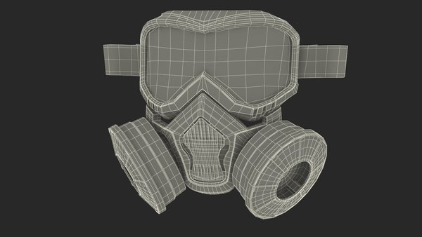 modelo 3d Cyber Gas Mask Neon Green - TurboSquid 2101375