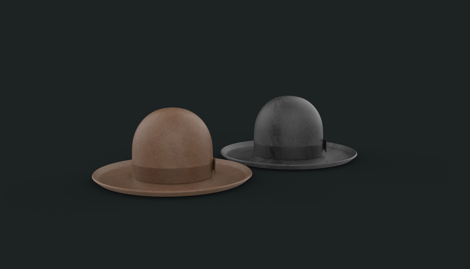 3D Bowler Hat 3D Model Model - TurboSquid 2402558